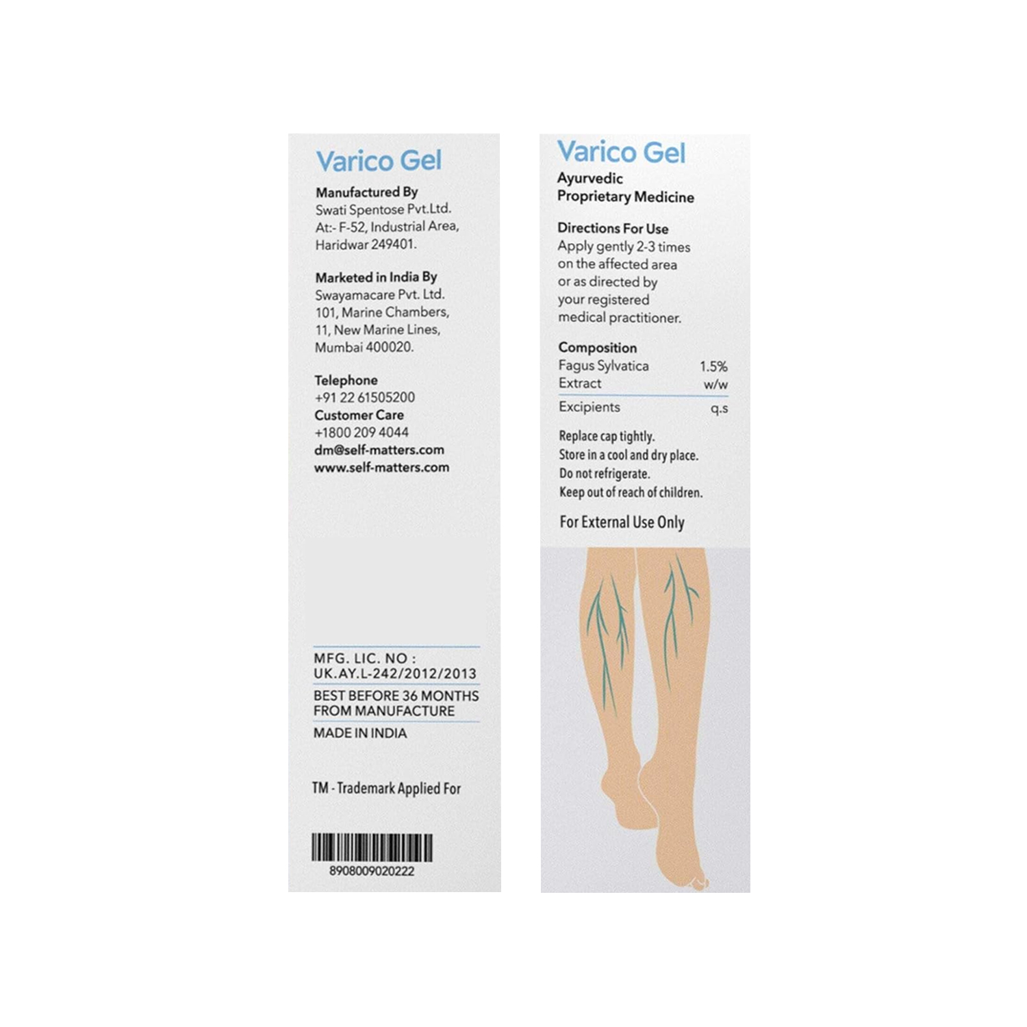 Self Matters Varico Topical Gel for Management of Varicose Veins