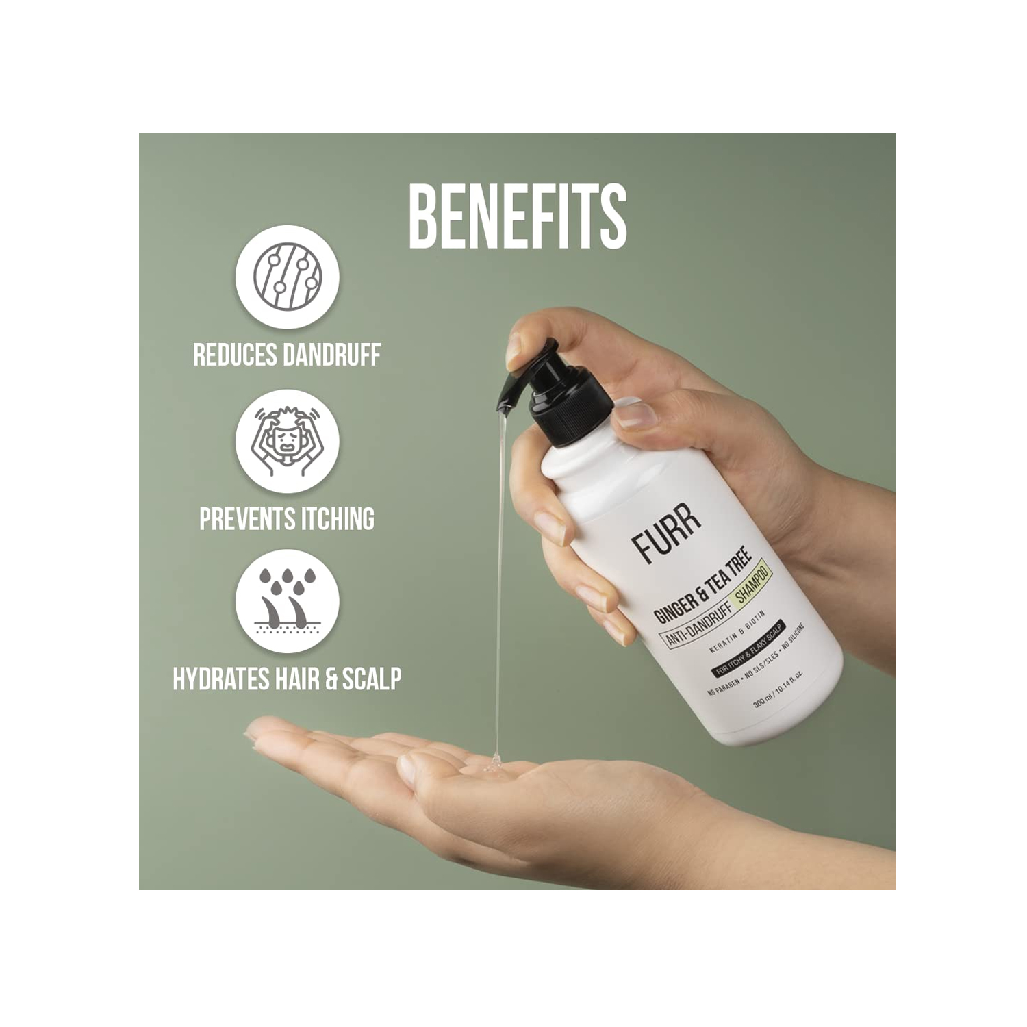 Pee Safe Furr Ginger and Tea Tree Anti Dandruff Shampoo (300ml ...