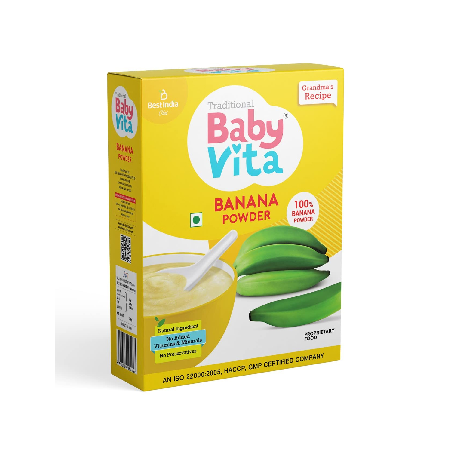 BabyVita Banana Powder Mix for Babies from 6 to 24 Months (300g Refill ...