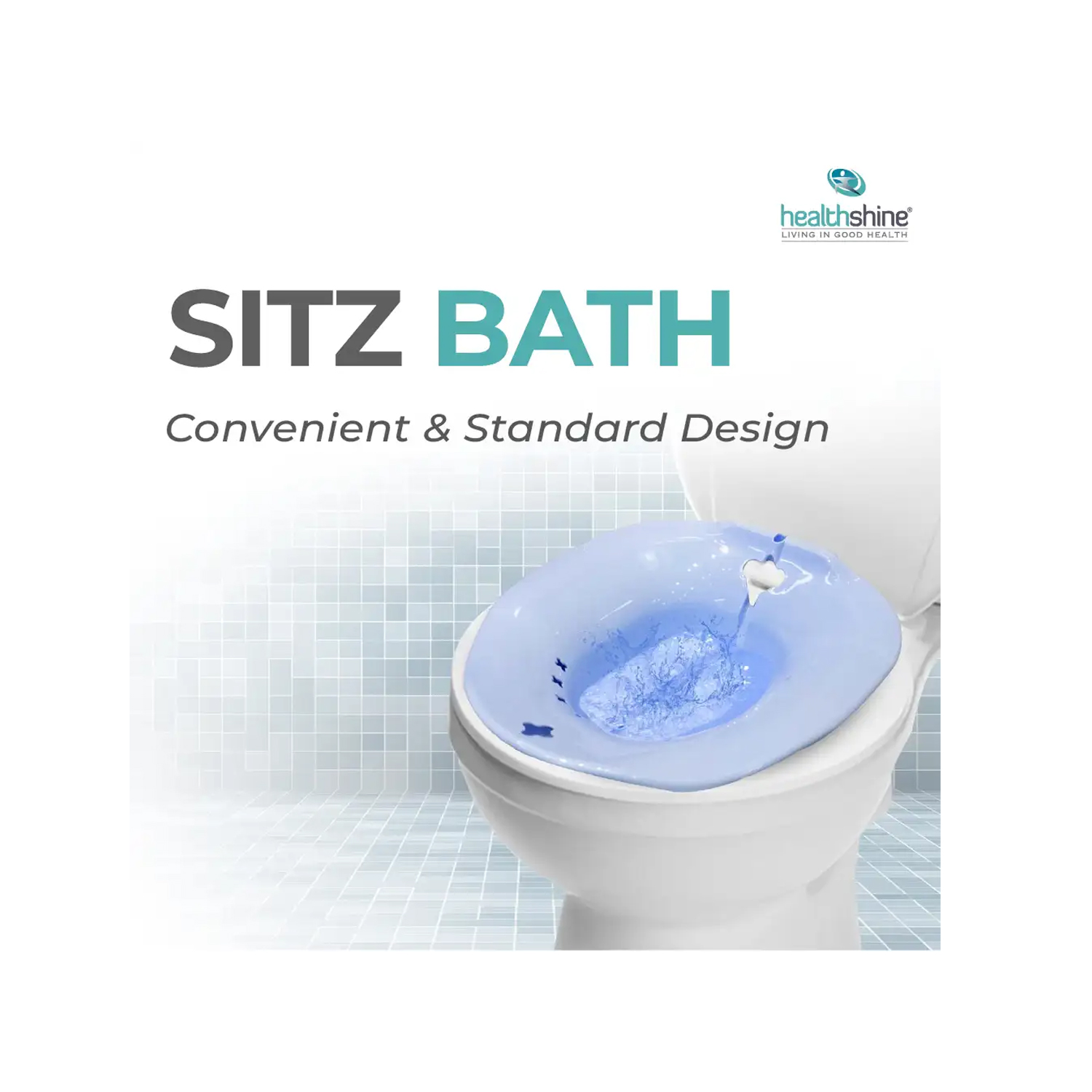 Healthshine Sitz Bath Tub for Men and Women (Blue) - Cureka