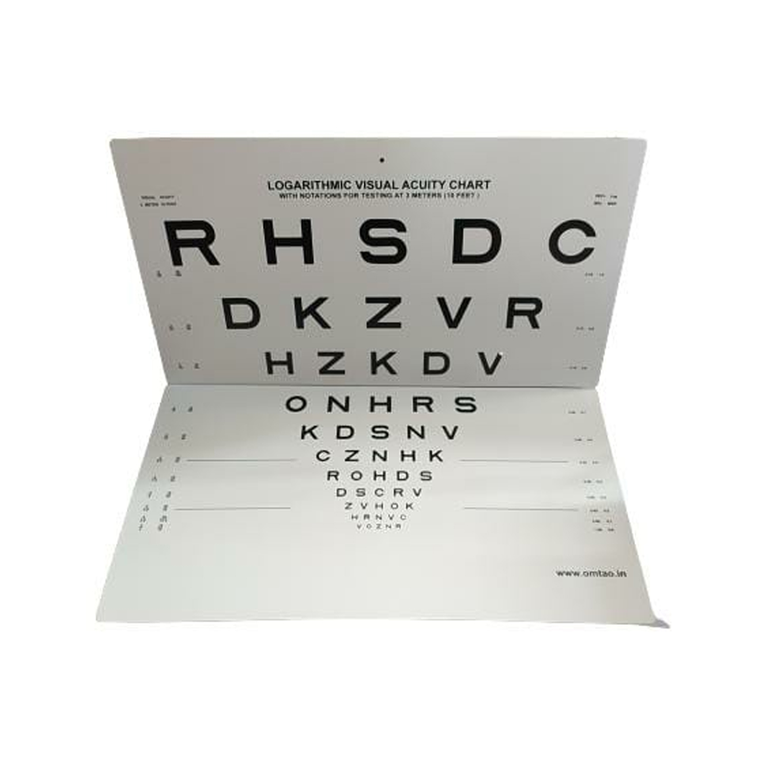 Om Tao Distance Vision LogMAR Chart Alphabets Foldable - Cureka ...