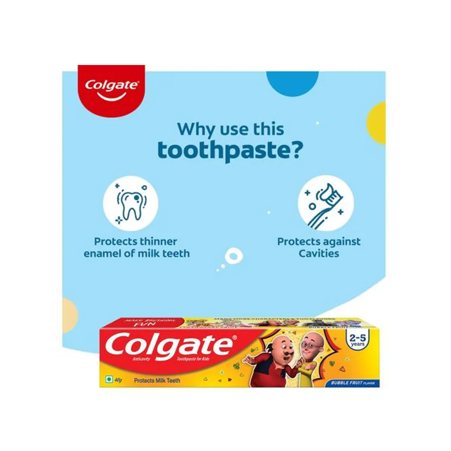 Colgate Kid's Bubble Fruit Toothpaste 2-5 Yrs 40g - Cureka - Online ...