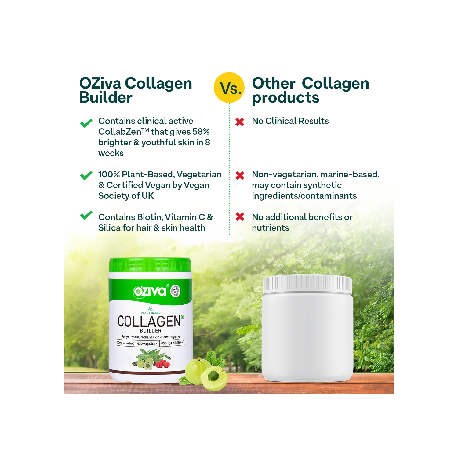 OZiva Collagen Builder Berry Orange 250 g - Cureka