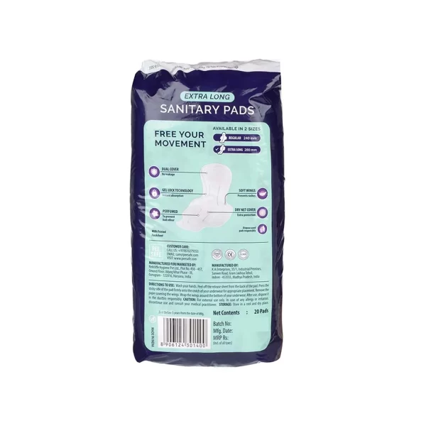 Raho Safe Extra Long Scented Sanitary Pads with Soft Wings (20 Pads ...