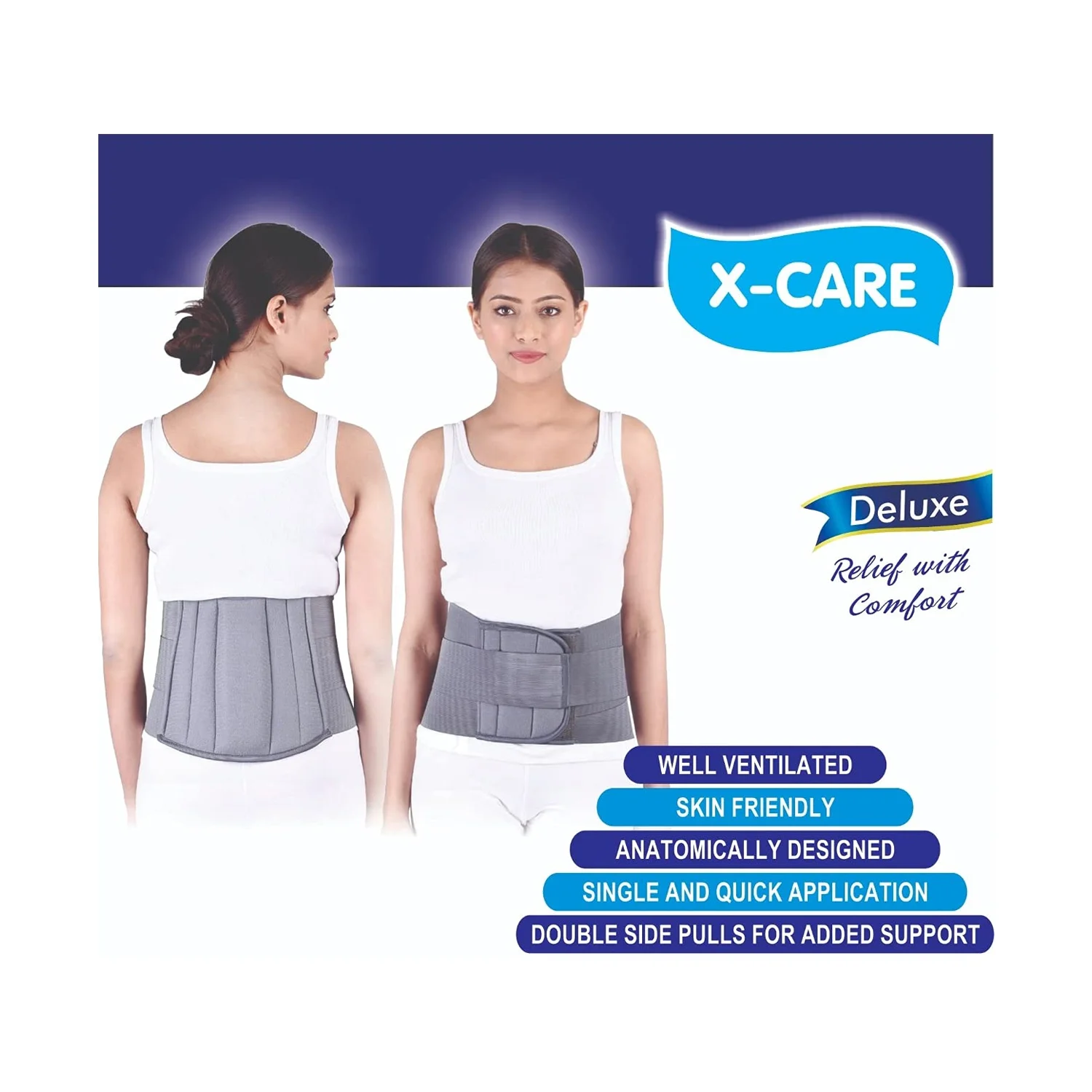 Deluxe X-Care Abdominal Belt Medium - Cureka