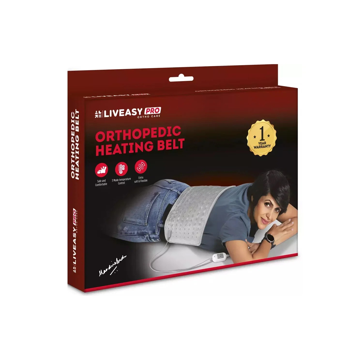 Liveasy Pro Ortho Care Electric Heating Belt Regular - Cureka