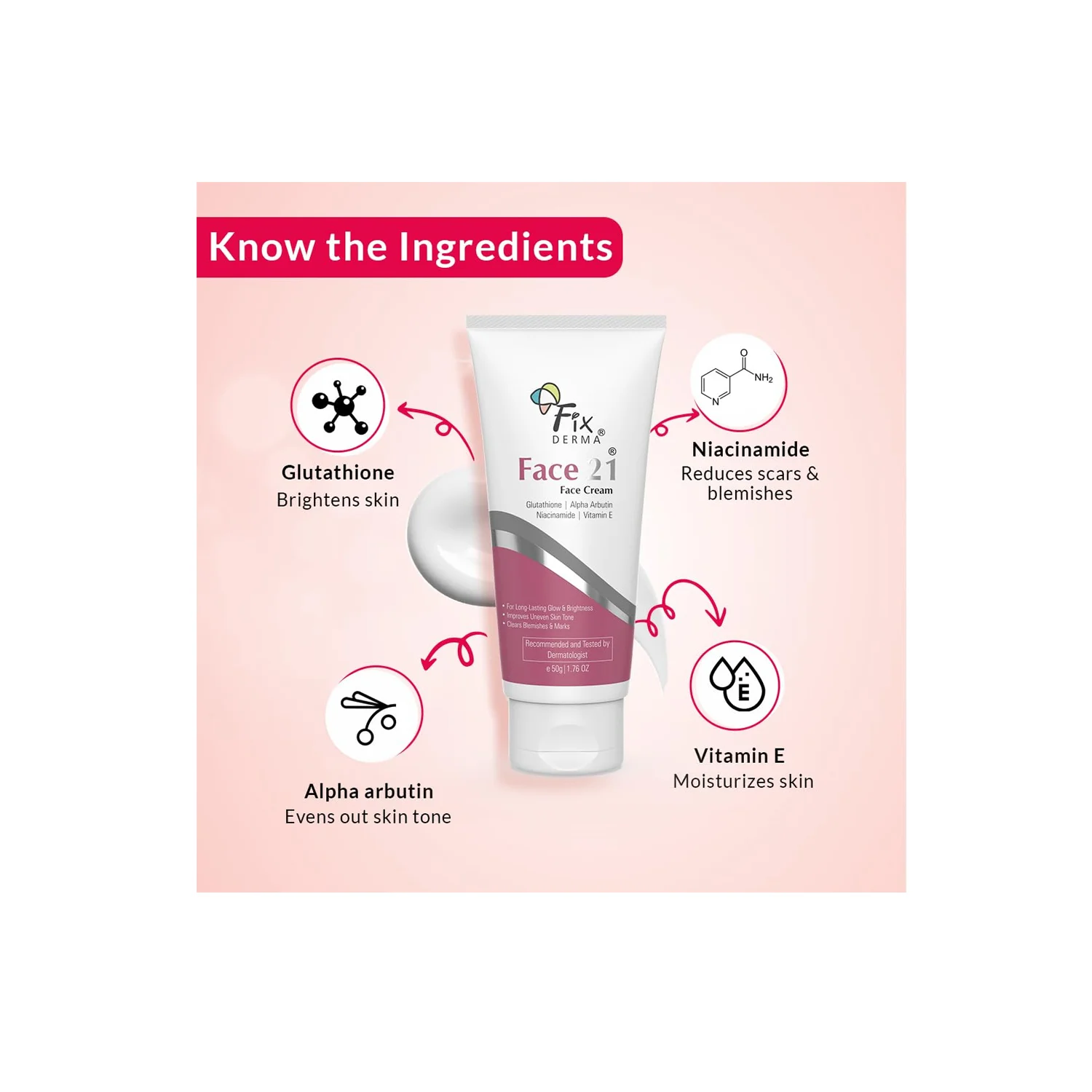 FixDERMA Face 21 Moisturizer Cream for Dry Skin 50gm - Cureka