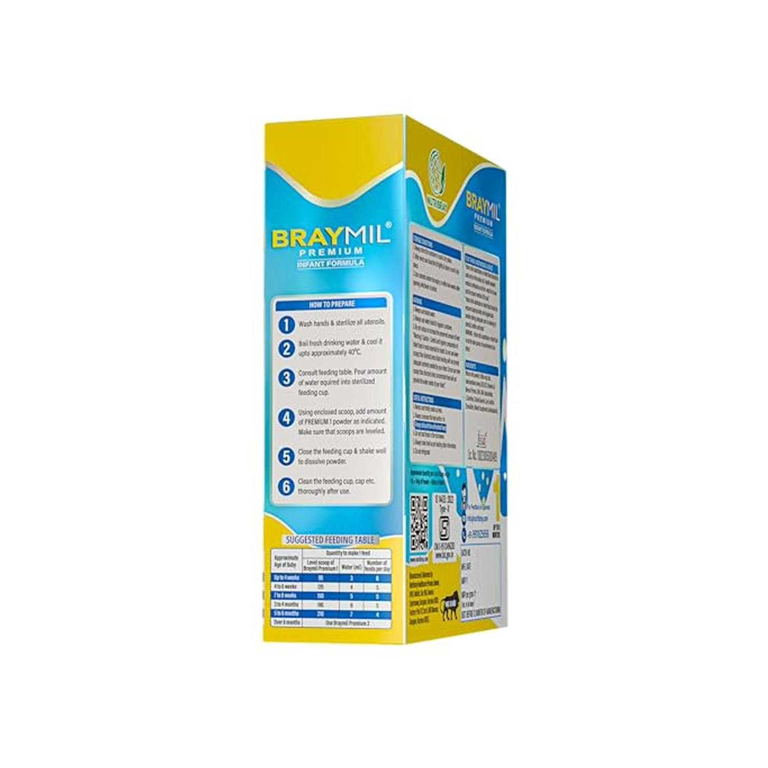 Braymil Premium Infant Formula Stage1 for Babies upto 6 Months (400g ...