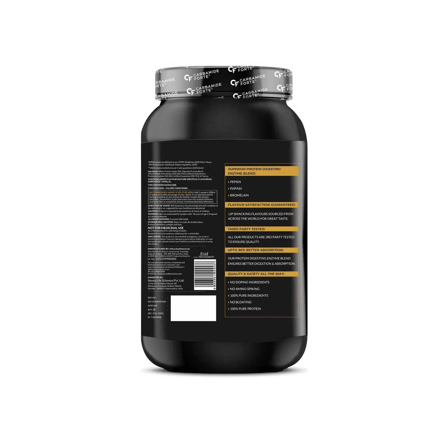 Carbamide Forte Whey Isolate Protein Powder Vanilla Flavour (1Kg ...