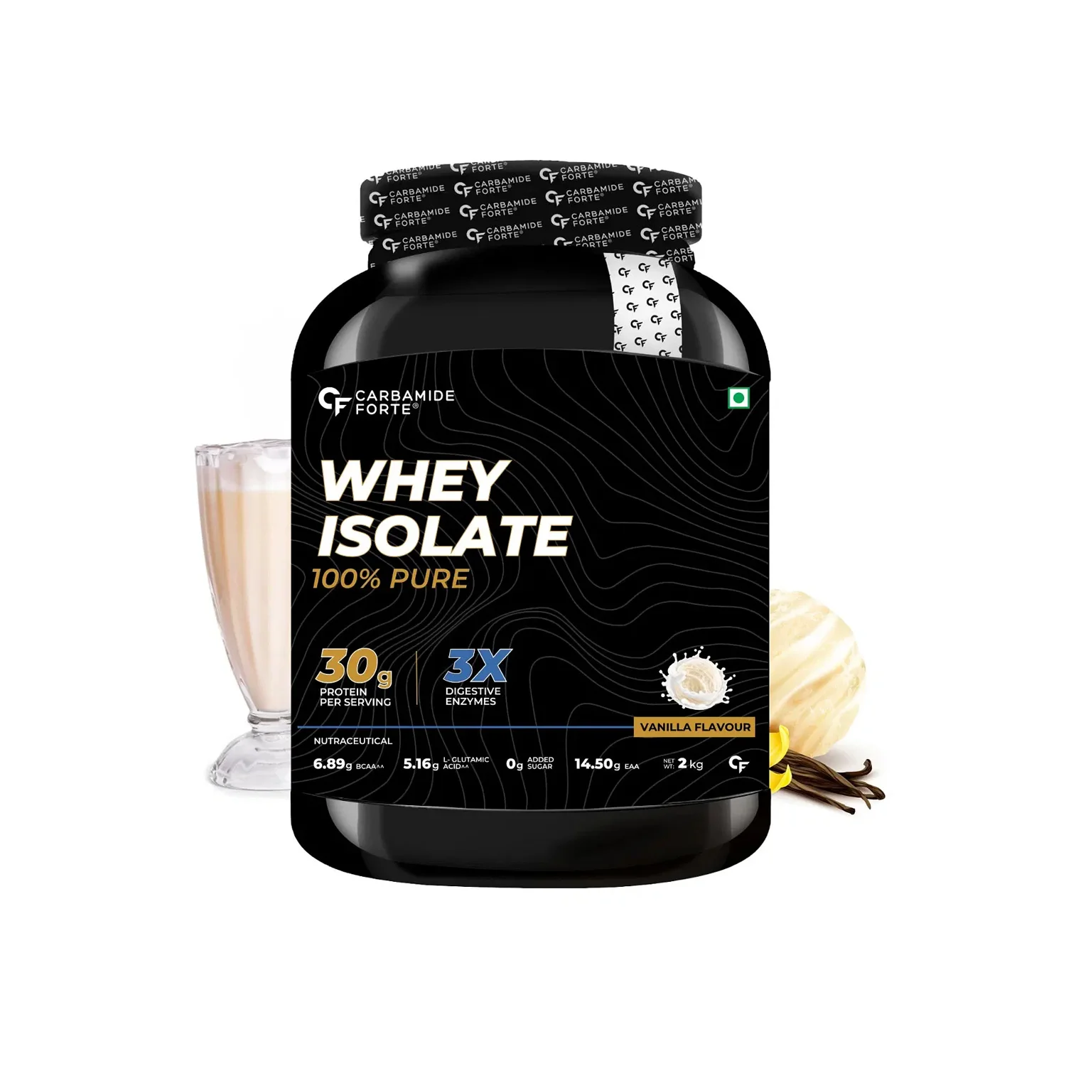 Carbamide Forte Whey Isolate Protein Powder Vanilla Flavour (2Kg ...