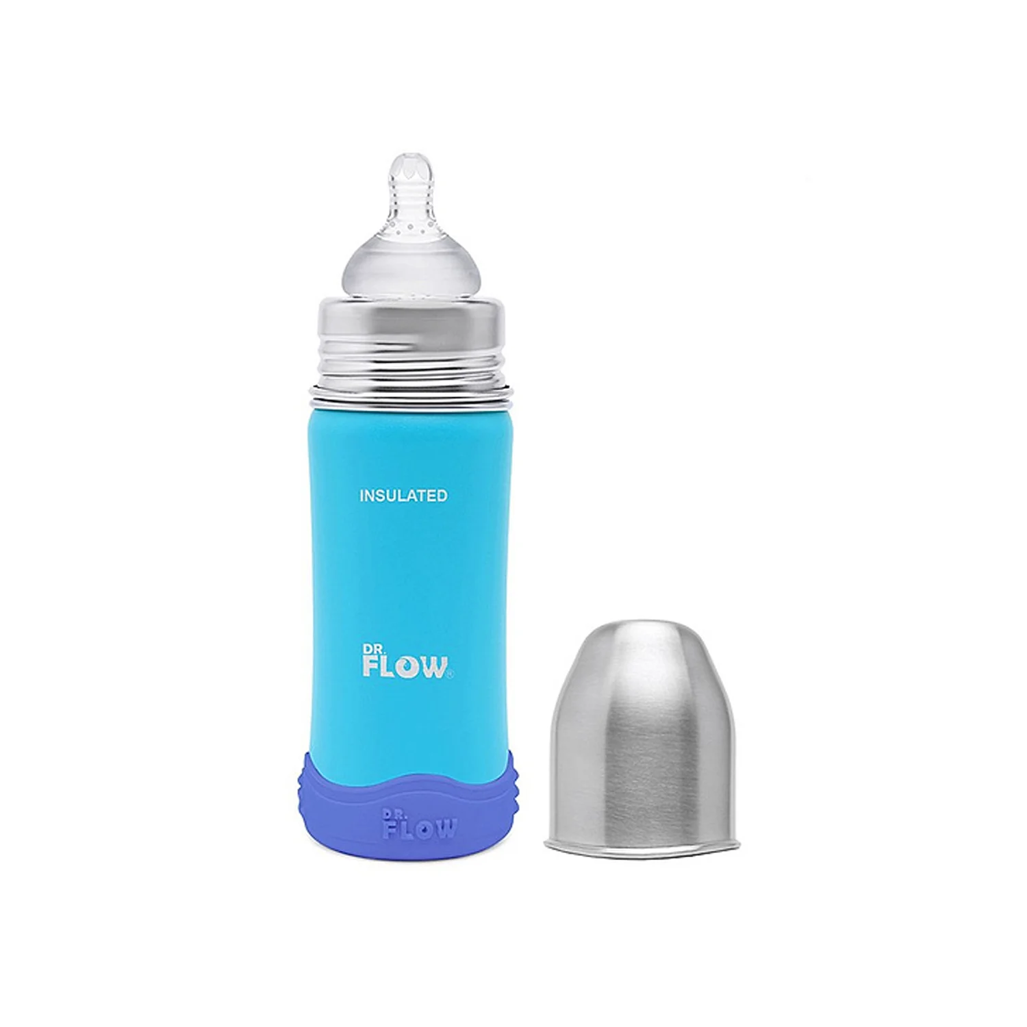 Dr.Flow Omega plus Insulated Stainless Steel Feeding Bottle for Babies ...
