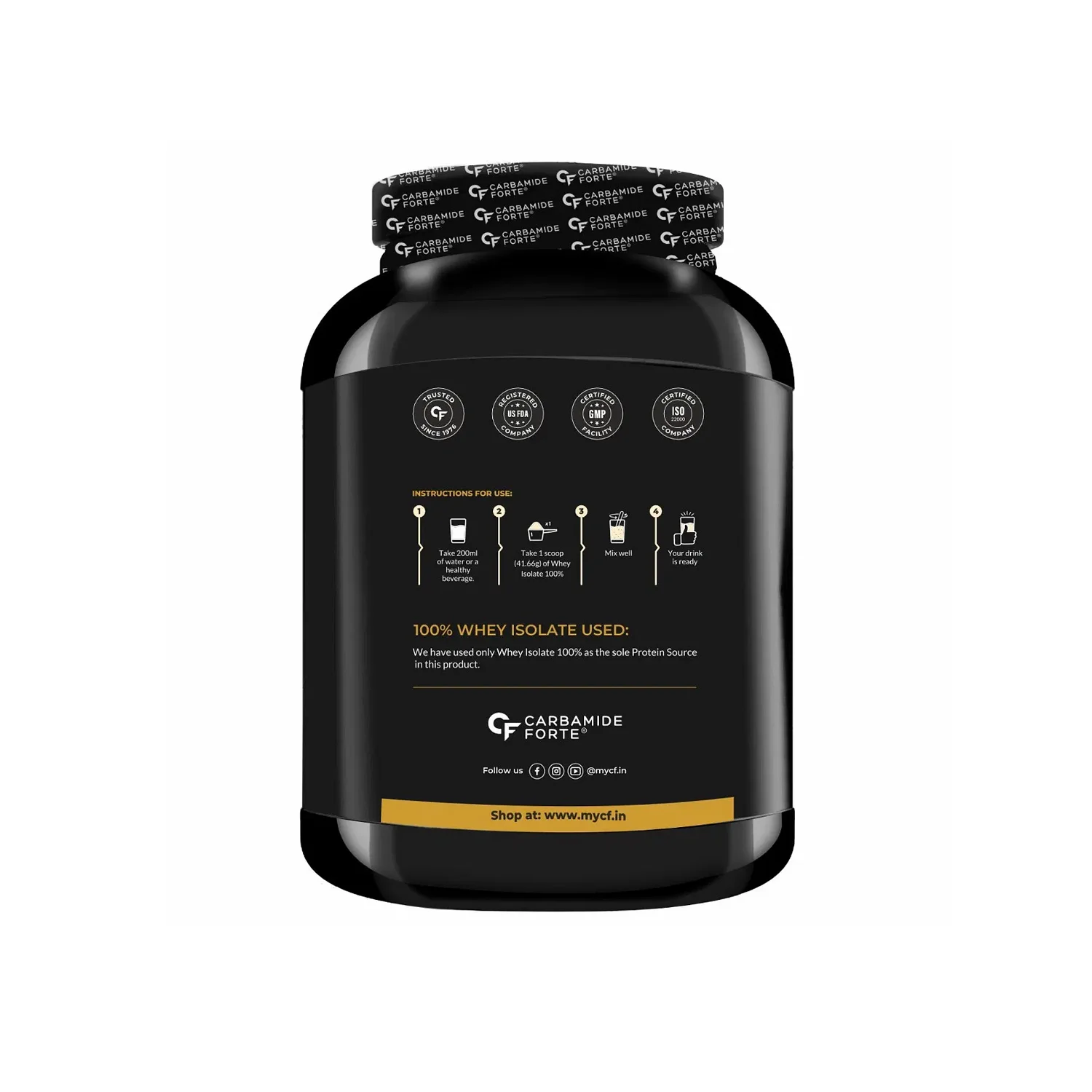 Carbamide Forte Whey Isolate Protein Powder Vanilla Flavour (2Kg ...