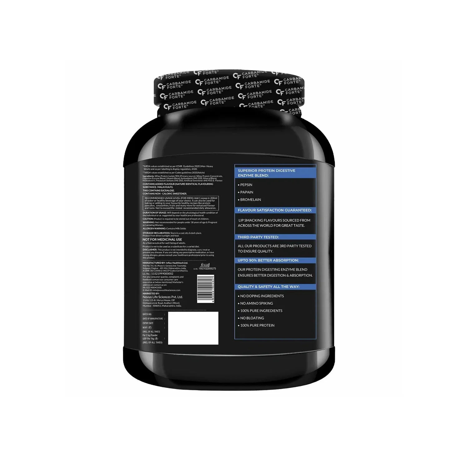 Carbamide Forte Whey Isolate Matrix Malai Kulfi Flavour (2Kg)