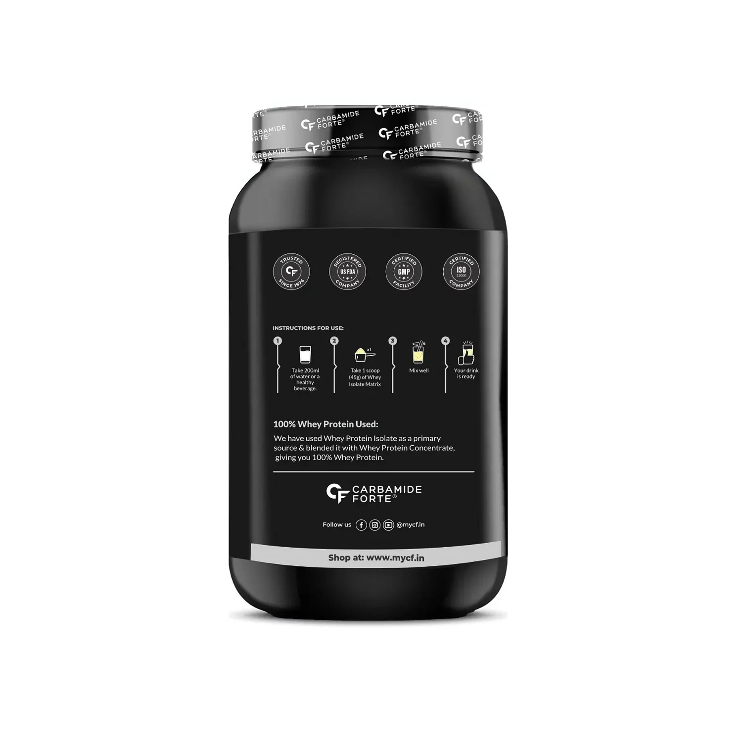 Carbamide Forte Whey Isolate Matrix Protein Powder Malai Kulfi Flavour ...