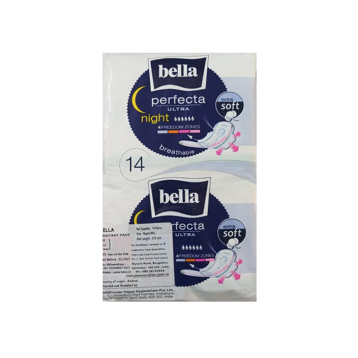 Bella Perfecta Ultra Night Sanitary Napkins XXL (14 Pieces)