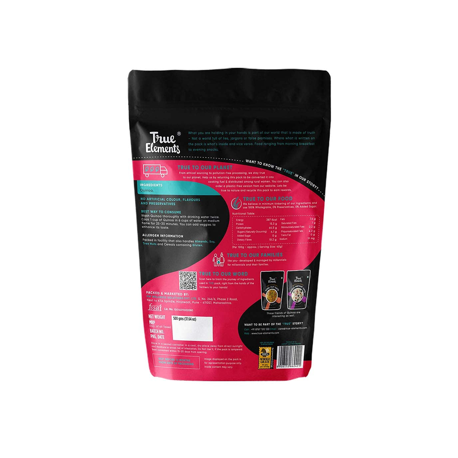 Buy True Elements Quinoa 500 gm - Cureka