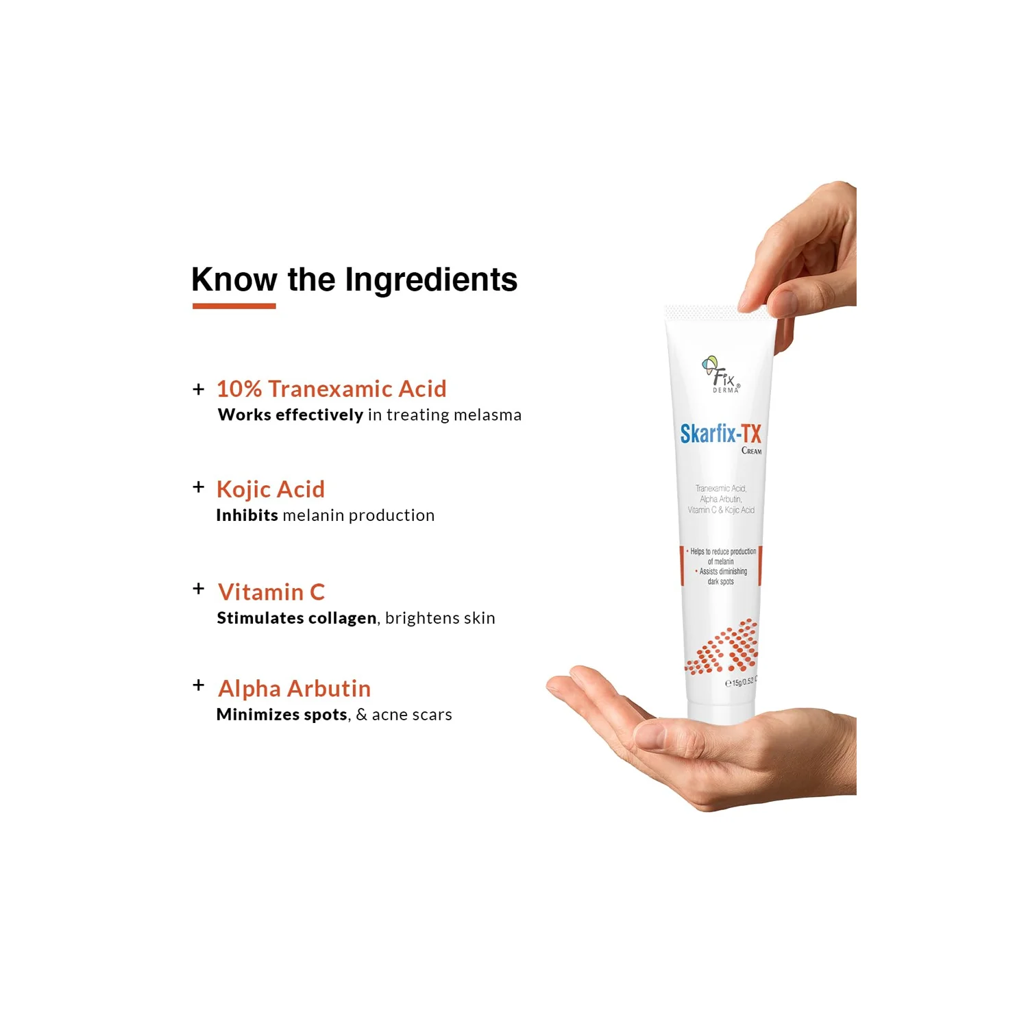 FixDERMA Skarfix-TX Cream For Melasma 30gm - Cureka