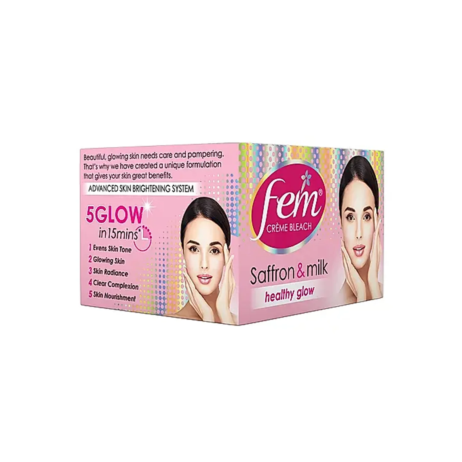 Fem Fairness Saffron and Milk Bleach Cream 314 g - Cureka