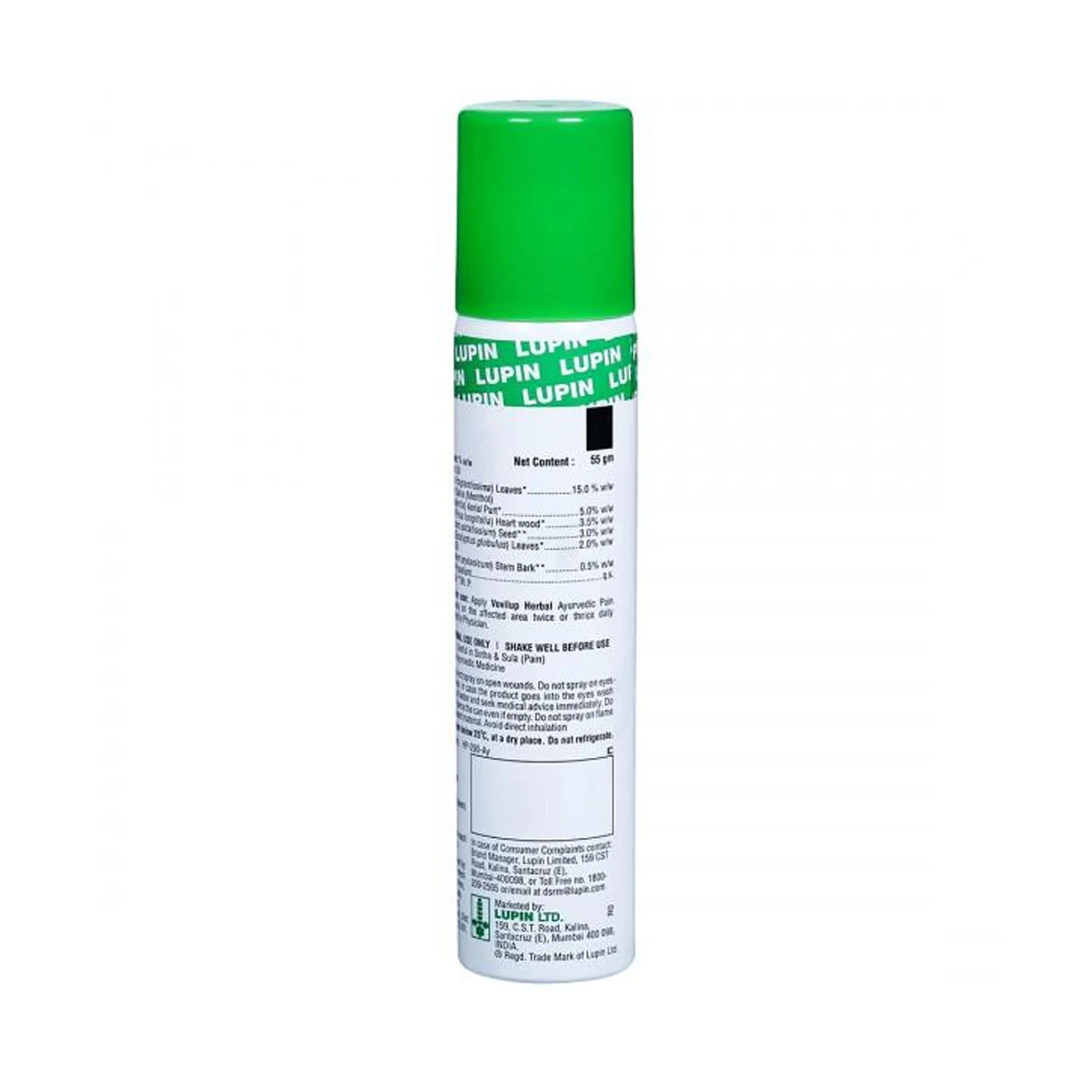 Lupin Life Vovilup Herbal Ayurvedic Pain Reliever Spray- 55gm - Cureka ...