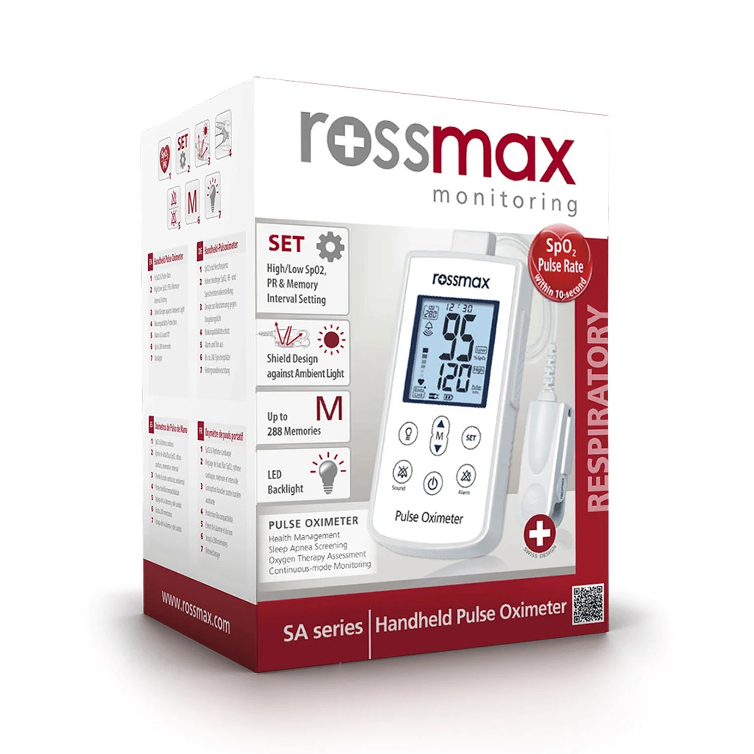 Rossmax Handheld Pulse Oximeter SA120 - Cureka - Online Health Care ...