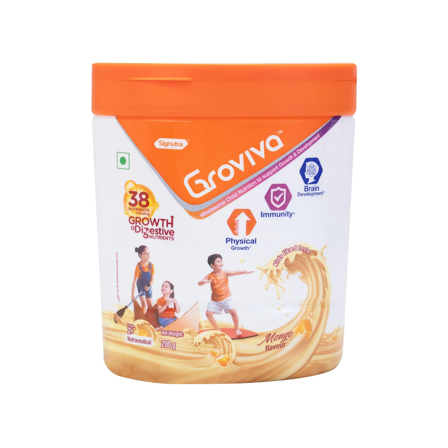 Groviva Child Nutrition Supplement 200g Mango Flavour (Jar) - Cureka ...
