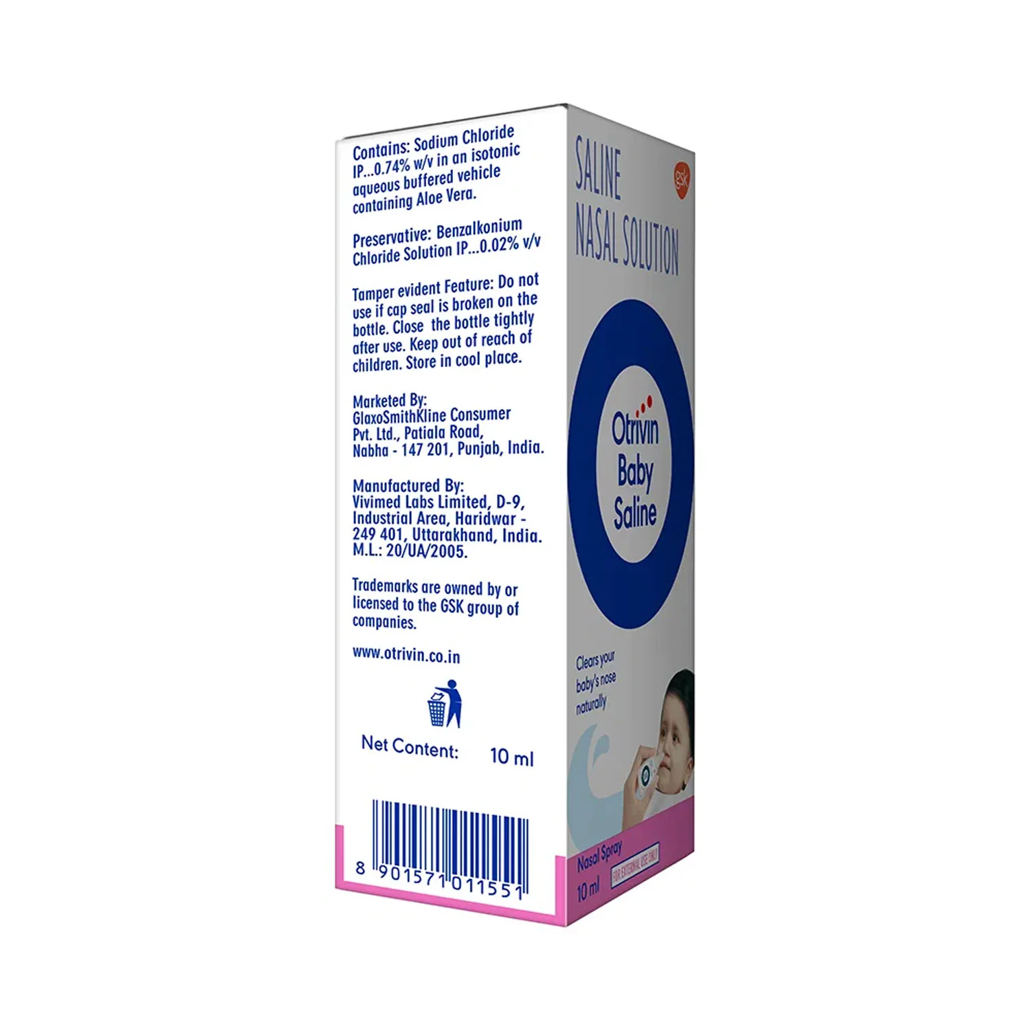 Otrivin Baby Saline Nasal Spray - 10ml - Cureka - Online Health Care ...