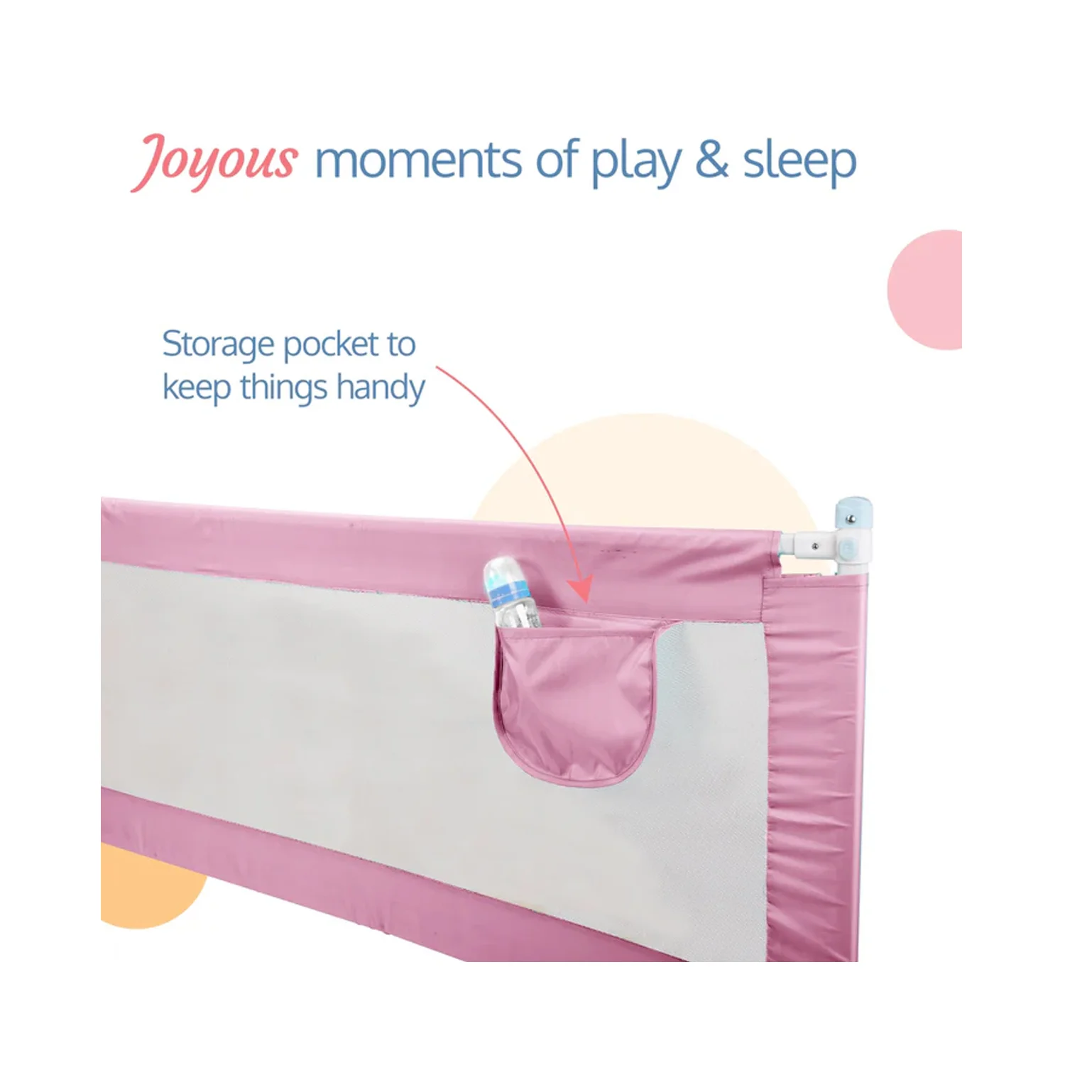 Buy LuvLap Comfy Baby Bed Rails Pink without Print - Cureka