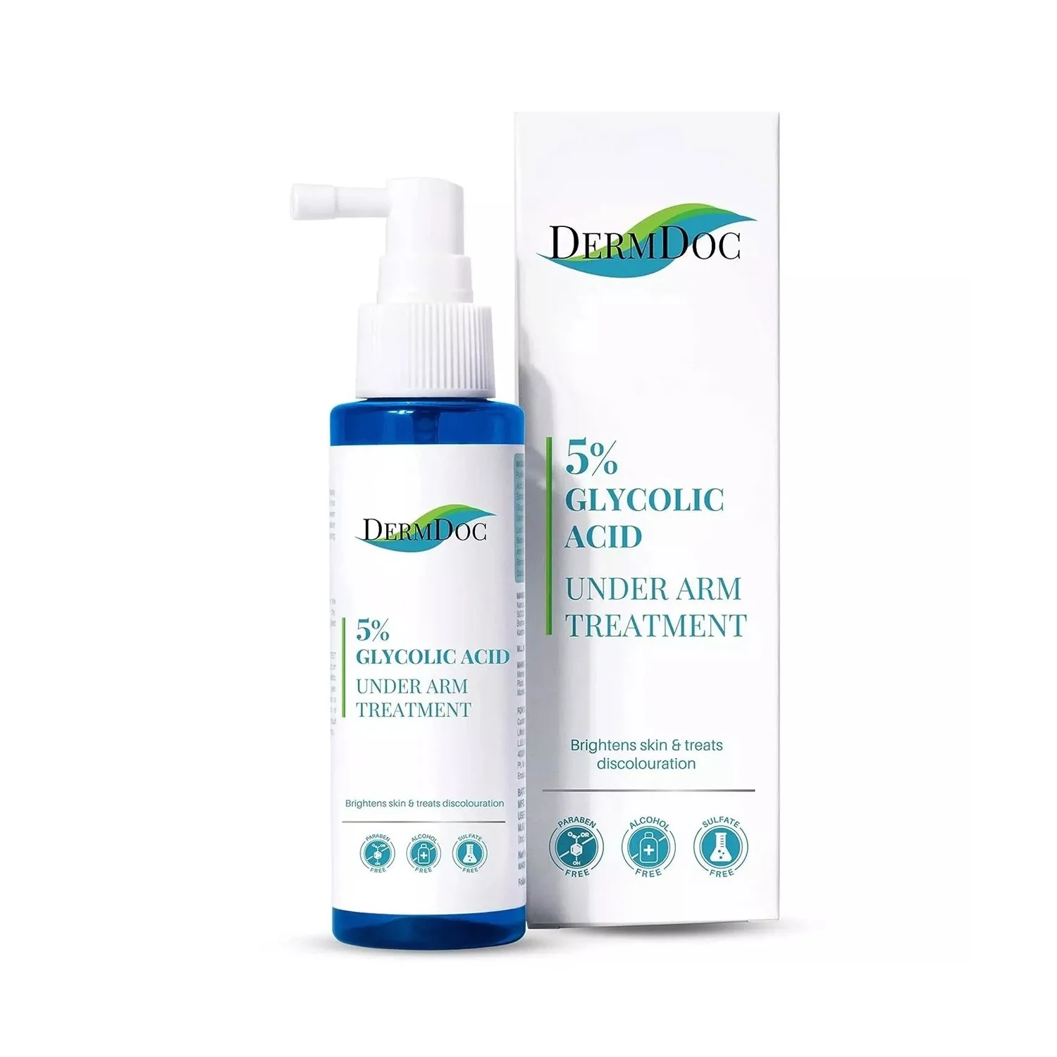 Dermdoc Underarm Treatment Spray, 5% Glycolic Acid -100 ml - Cureka ...