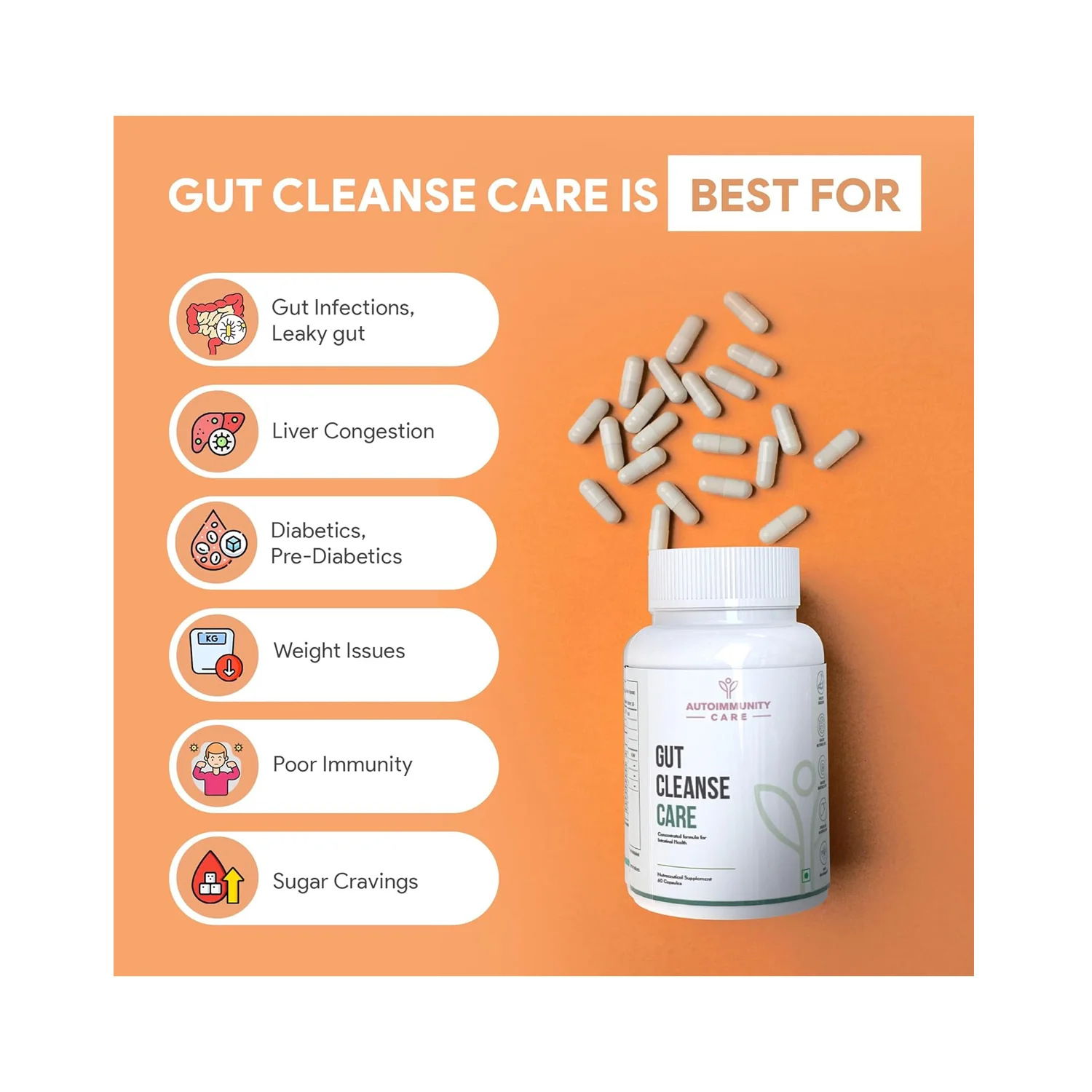 Autoimmunity Care Gut Cleanse Care – 60 Capsules - Cureka - Online ...