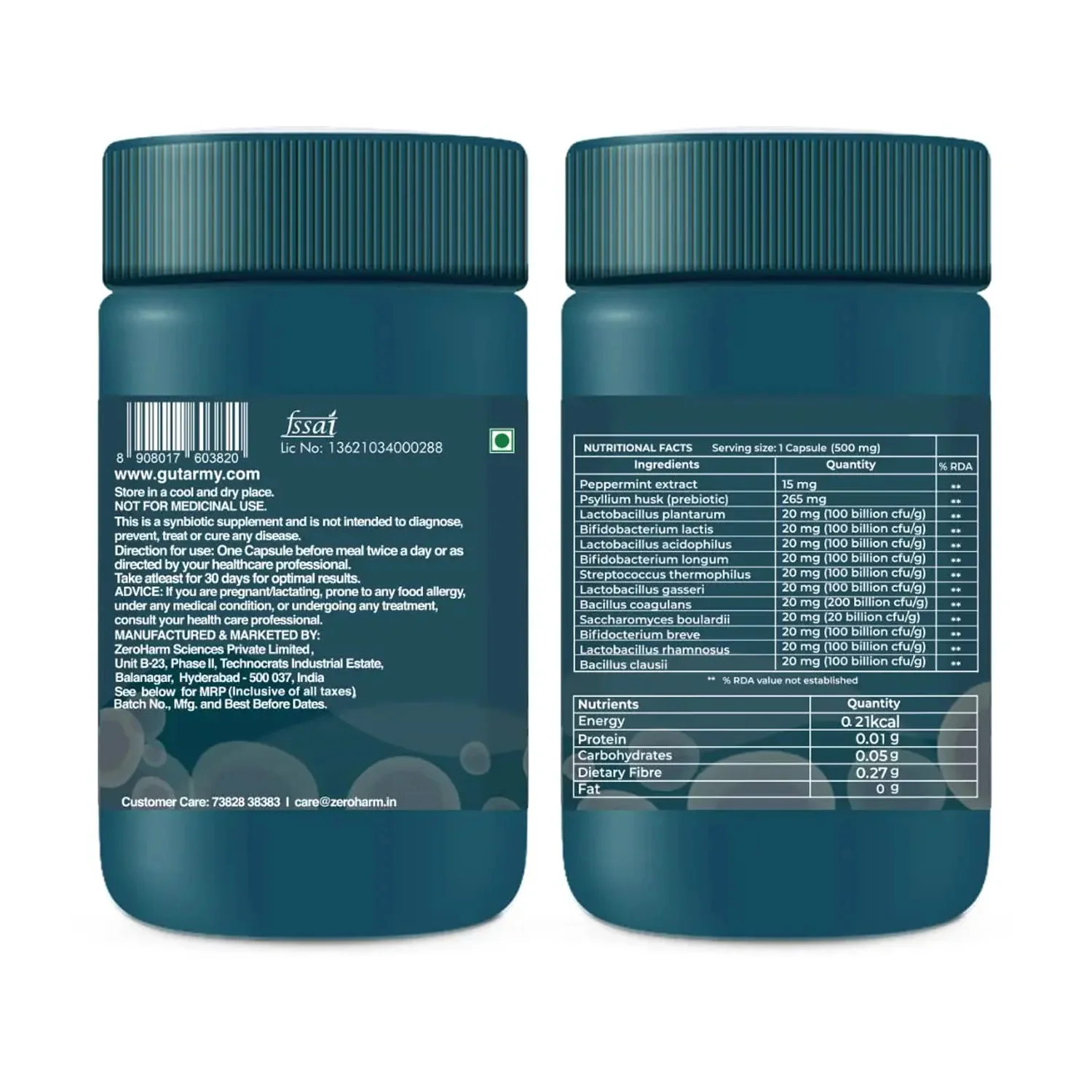 Gut Army Probiotics Constipation and IBS Supplement