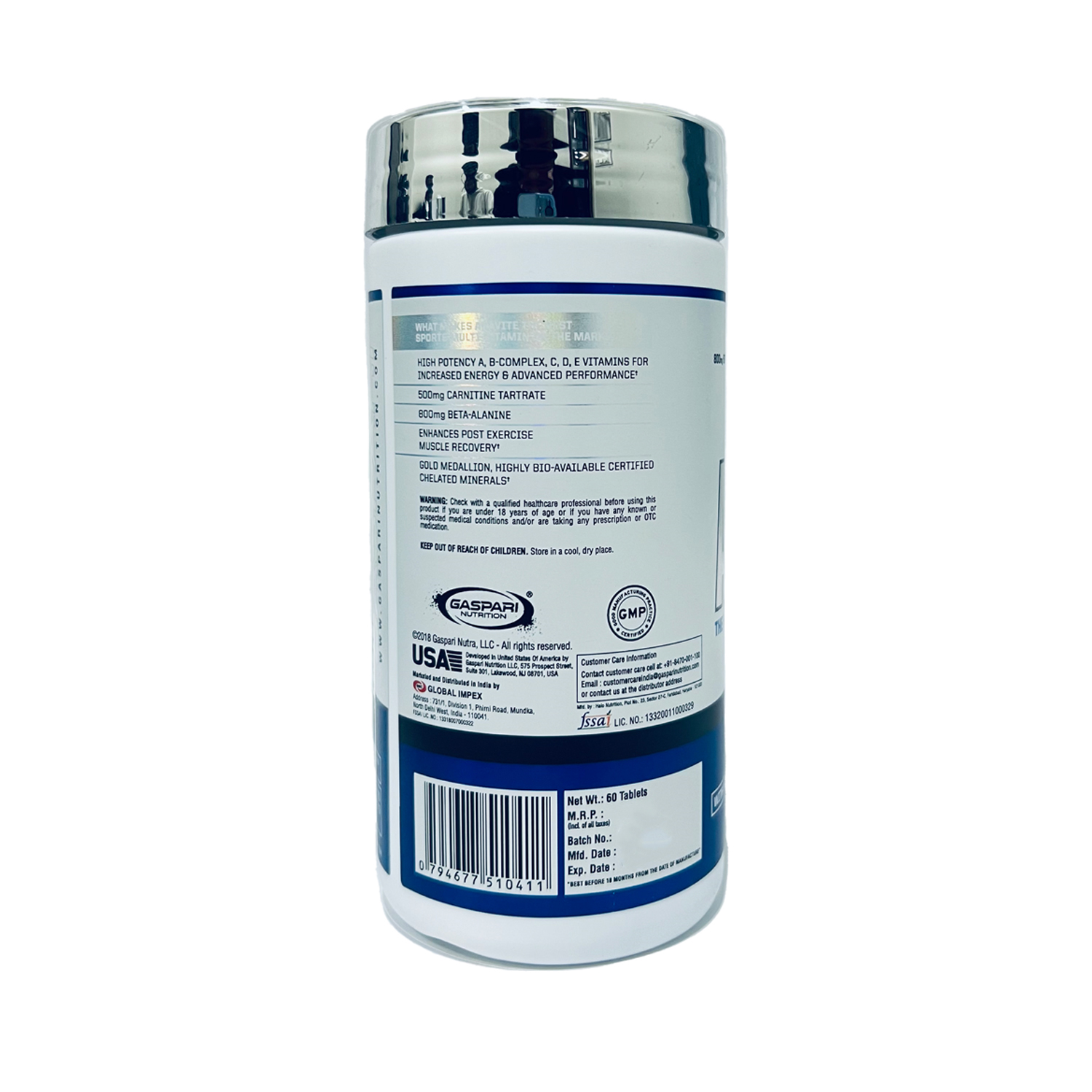 Gaspari Nutrition Anavaite Multivitamin Tablet - 60 Tablets - Cureka ...