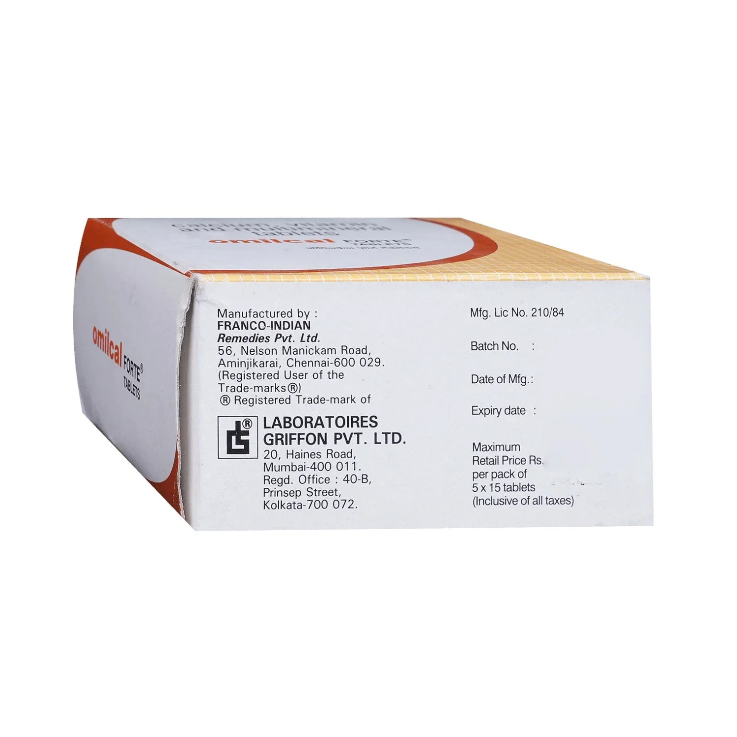Buy Omilcal Forte Tablet 5 x 15 tablets - Cureka