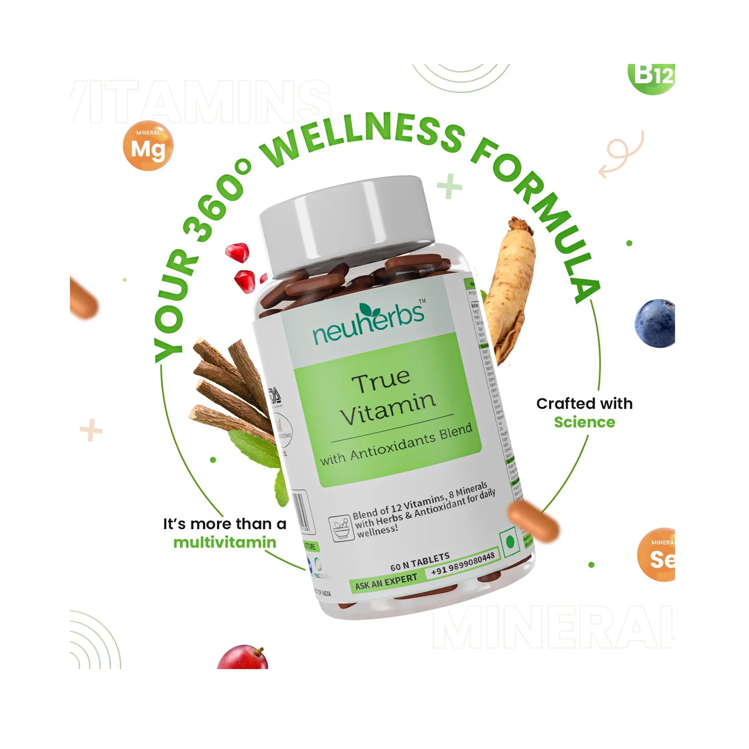 Neuherbs True Vitamins - 60 Tablets - Cureka - Online Health Care ...