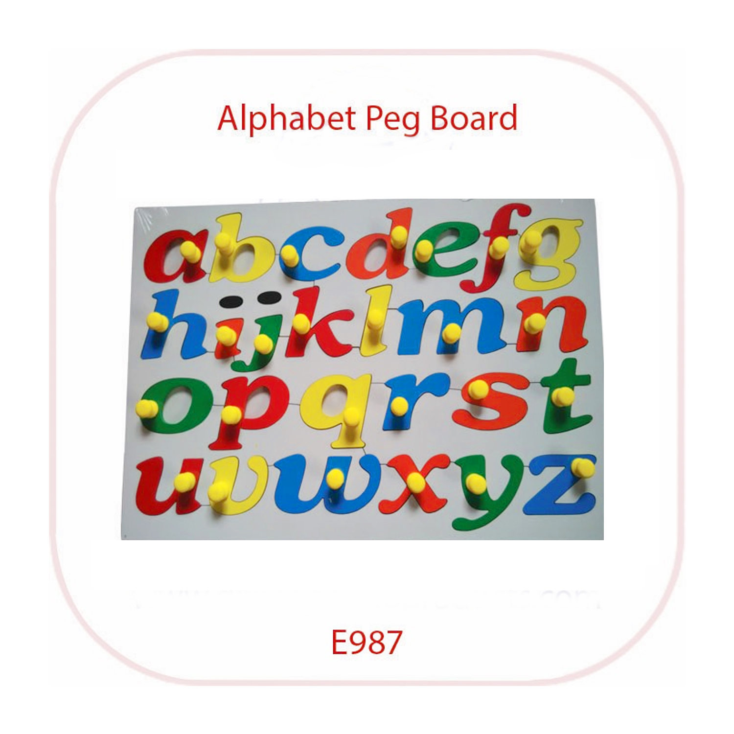 Divine Alphabet Letters Peg Board Lowercase E987 - Cureka