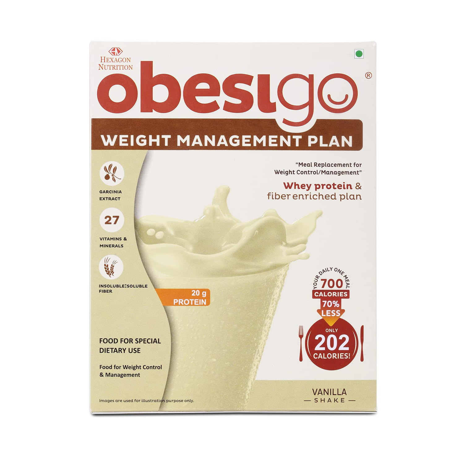 Obesigo BLCD Weight Management Plan Vanilla Shake 406g