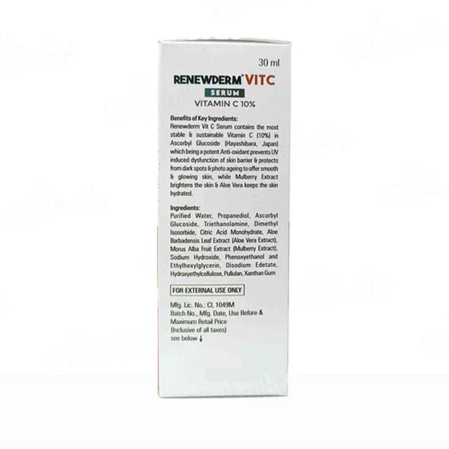 Palsons Renewderm Vitamin C Serum 30ml - Cureka