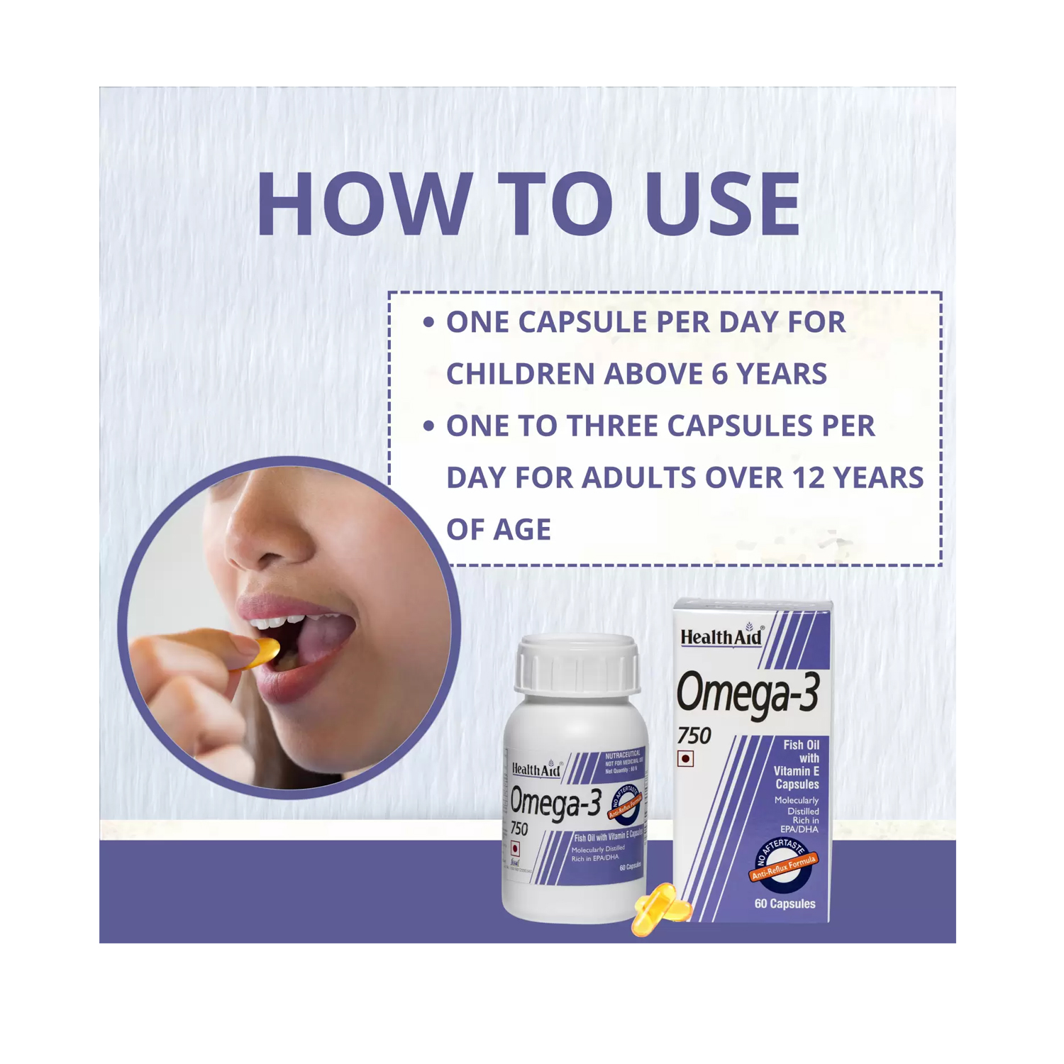 HealthAid Omega-3 750 mg (60 Capsules) - Cureka - Online Health Care ...