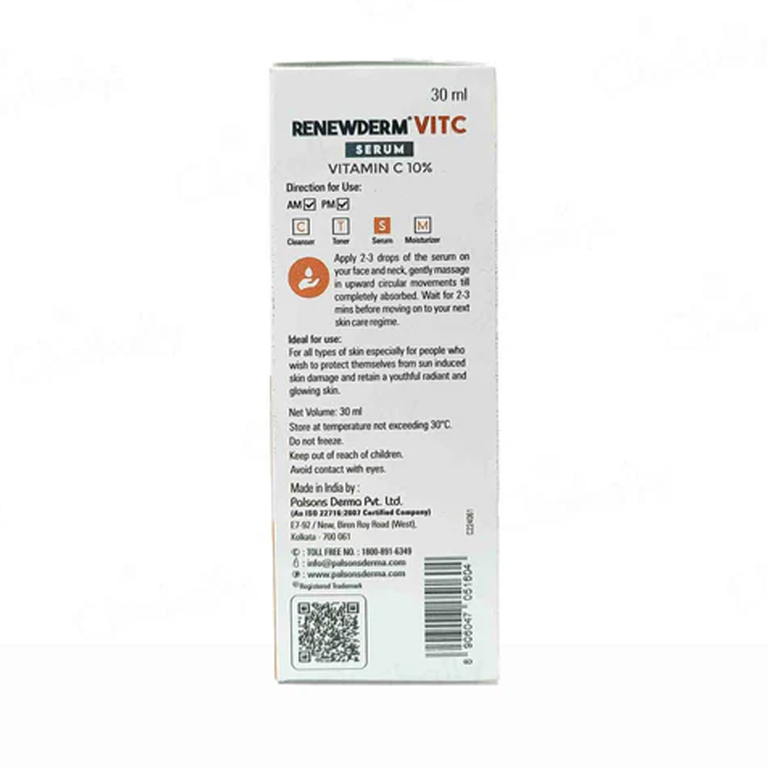 Palsons Renewderm Vitamin C Serum 30ml - Cureka