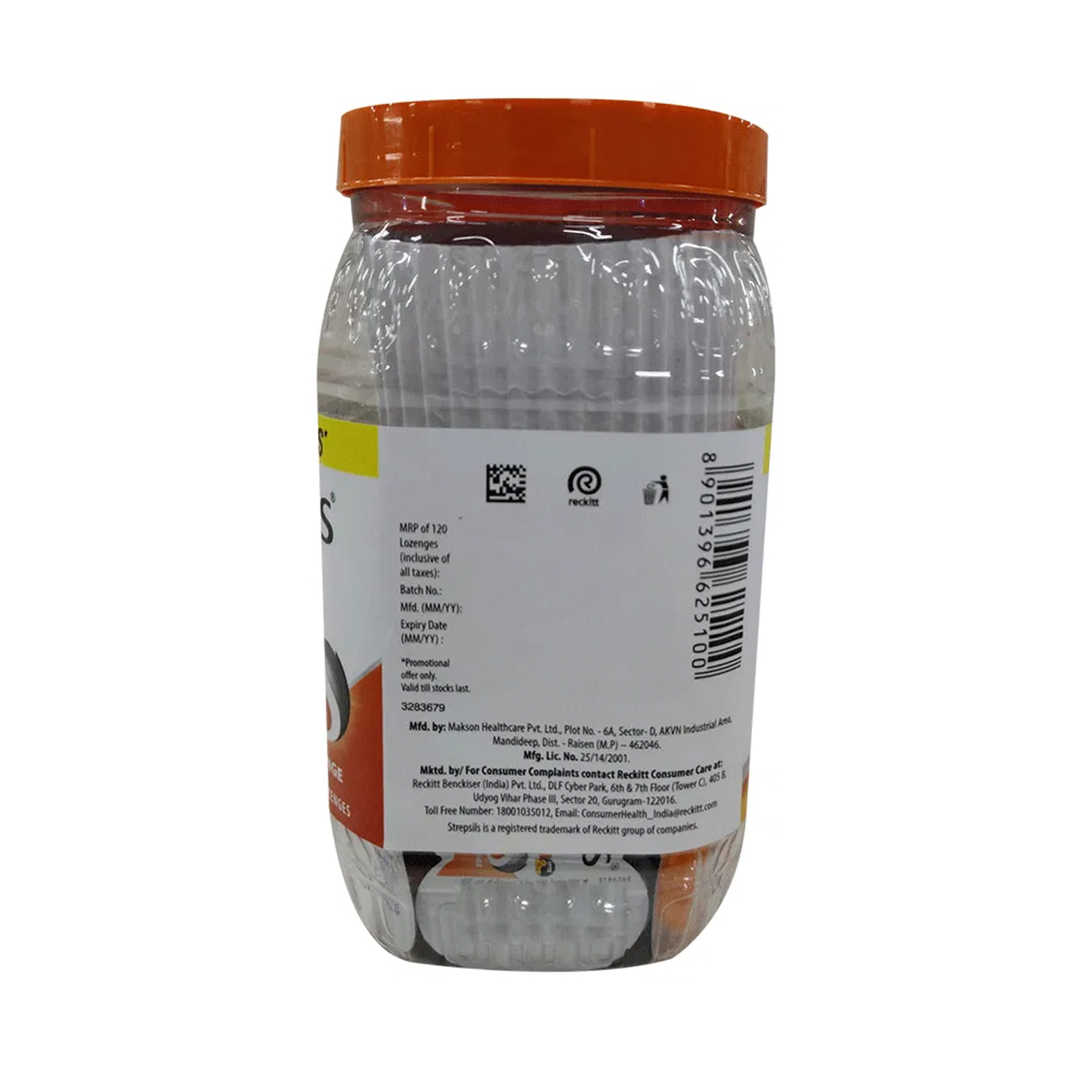 Strepsils Lozenges Orange - 100 Pcs Jar Pack