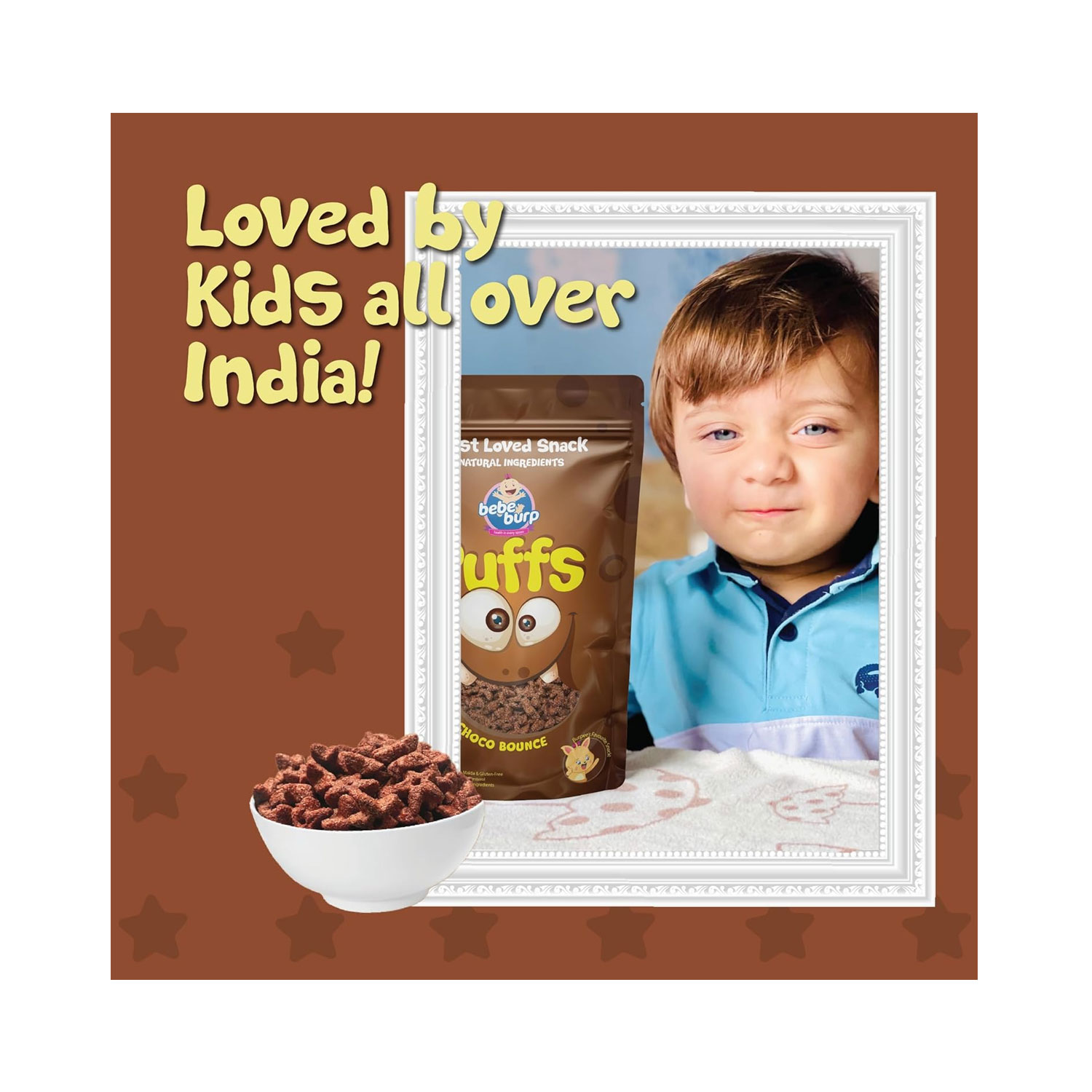 Bebe Burp Choco Bounce Puff for Babies from 12+ Months (Pack of 2 ...