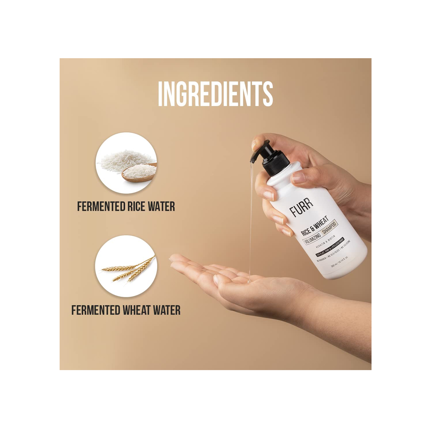 Pee Safe Furr Rice and Wheat Volumizing Shampoo 300ml