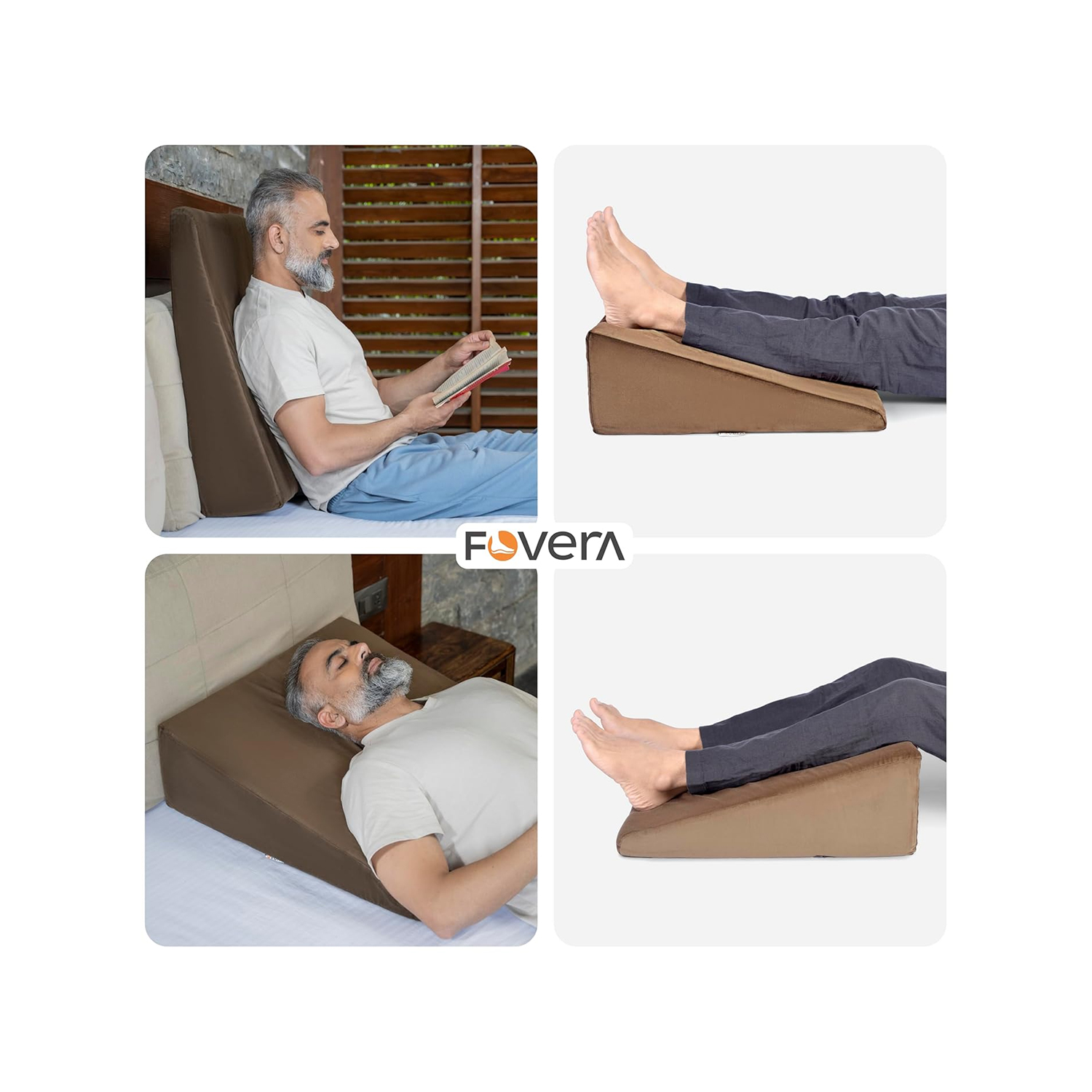Fovera Adjustable Acid Reflux Bed Wedge Orthopedic Support (Velvet ...
