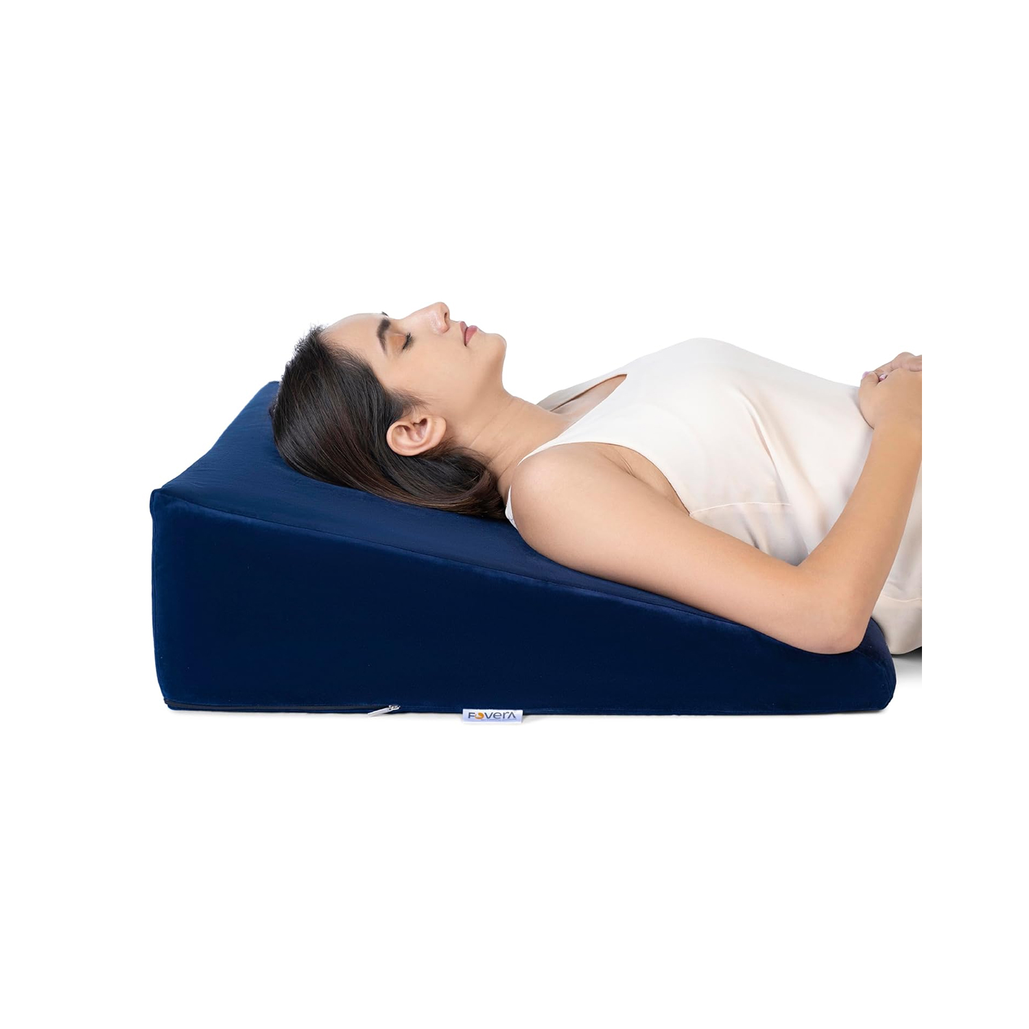 Fovera Adjustable Acid Reflux Bed Wedge Orthopedic Support (Velvet Navy ...