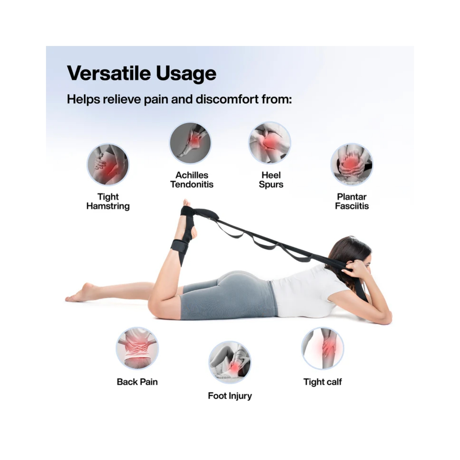 Fovera Foot and Calf Stretcher Belt for Plantar Fasciitis - Cureka ...