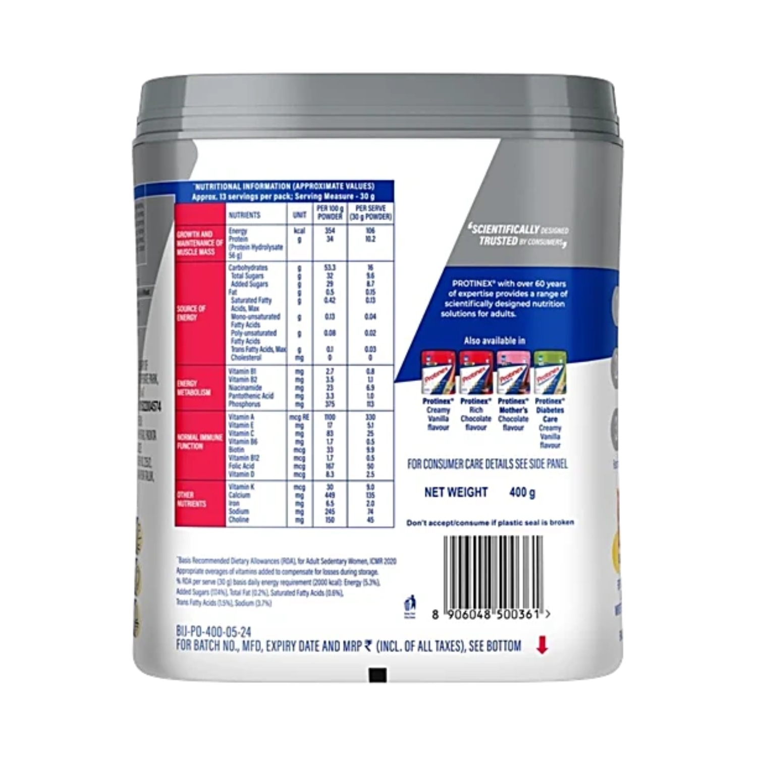 Protinex Original Protein Powder, 400 g - Cureka - Online Health Care ...