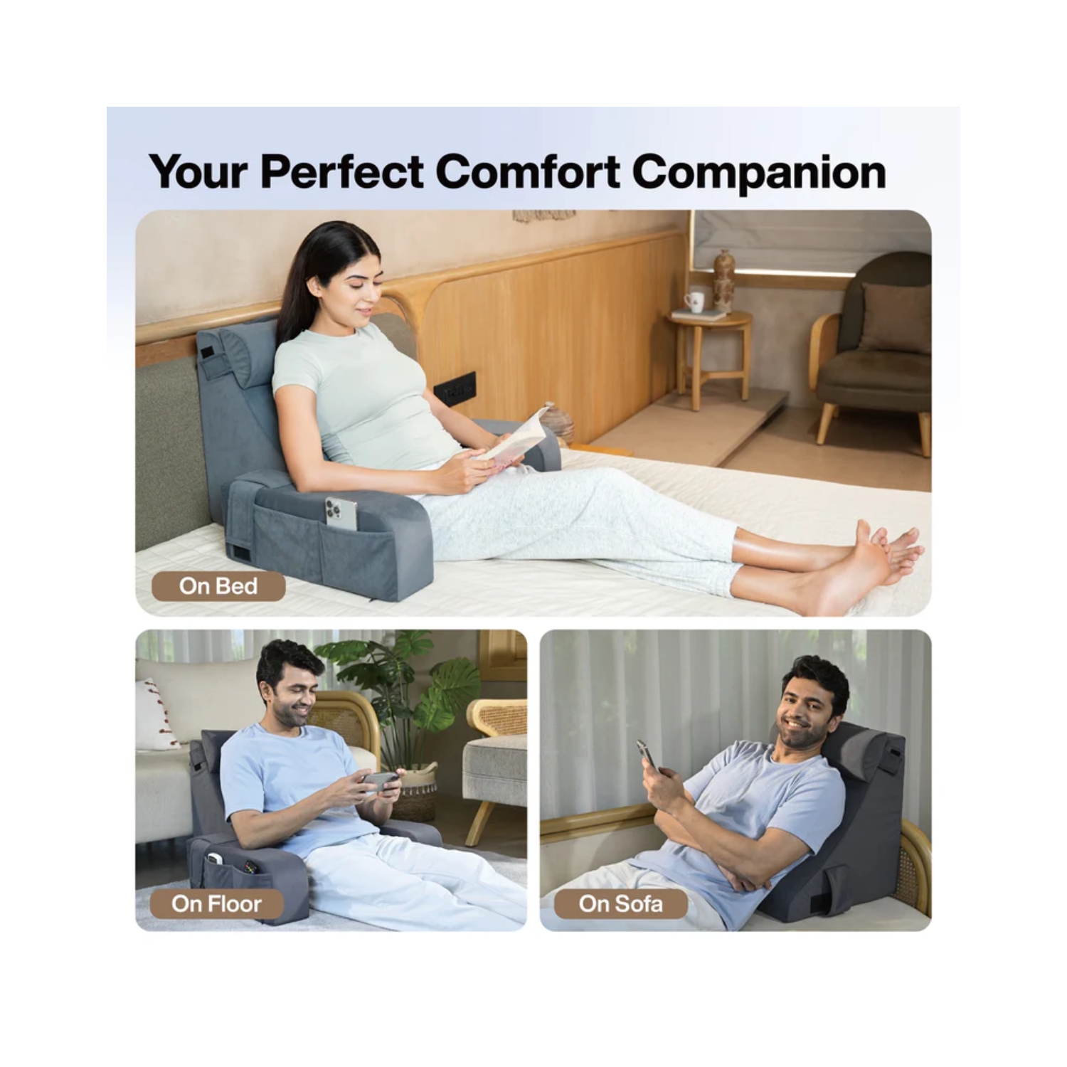 Fovera Reading Pillow with Arm Support and Head Rest - Cureka - Online ...