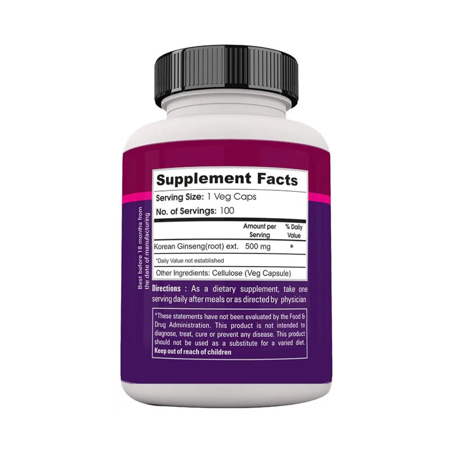 Zenith Korean Ginseng 500mg (100 Capsules) - Cureka - Online Health ...