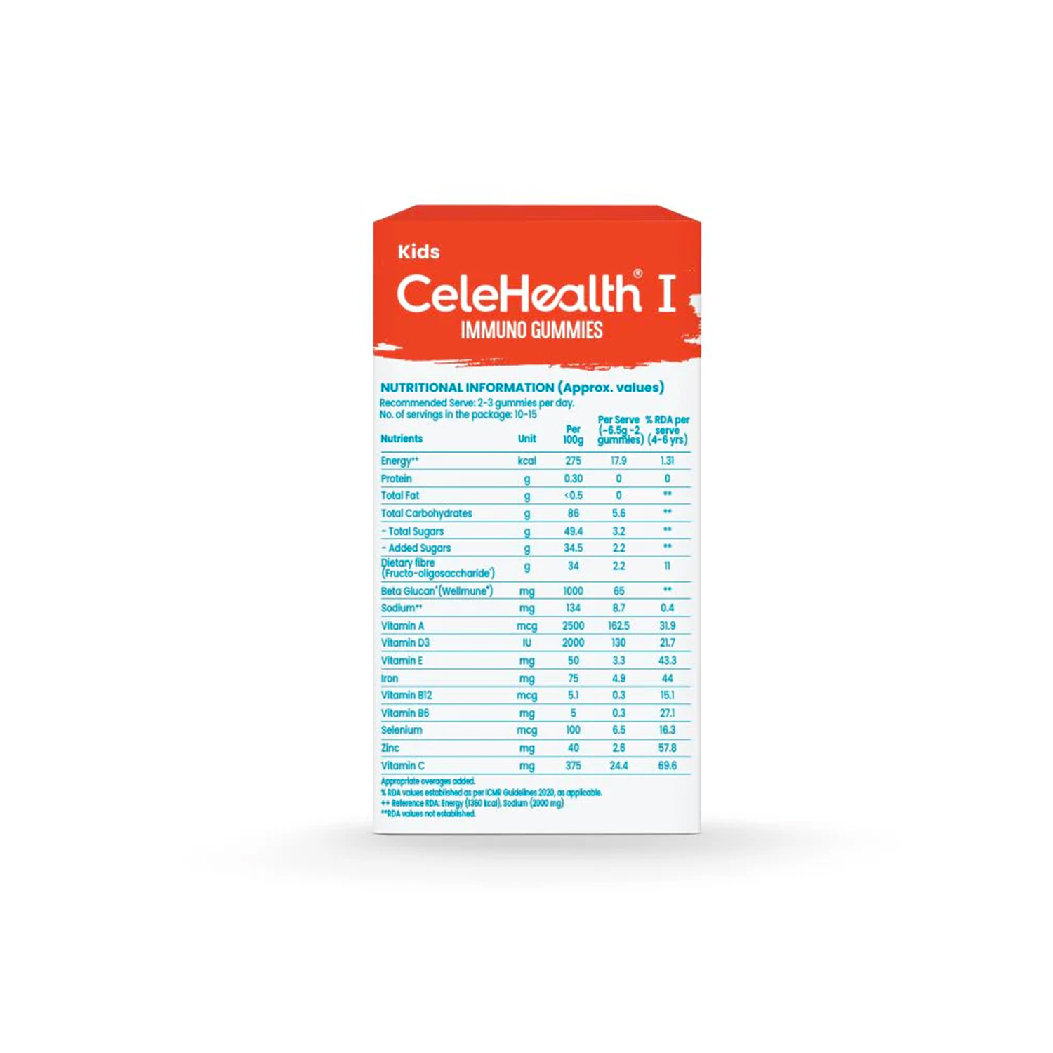 Dr. Reddy’s CeleHealth Kidz Immuno Gummies Pink Guava Flavour (30 Nos ...